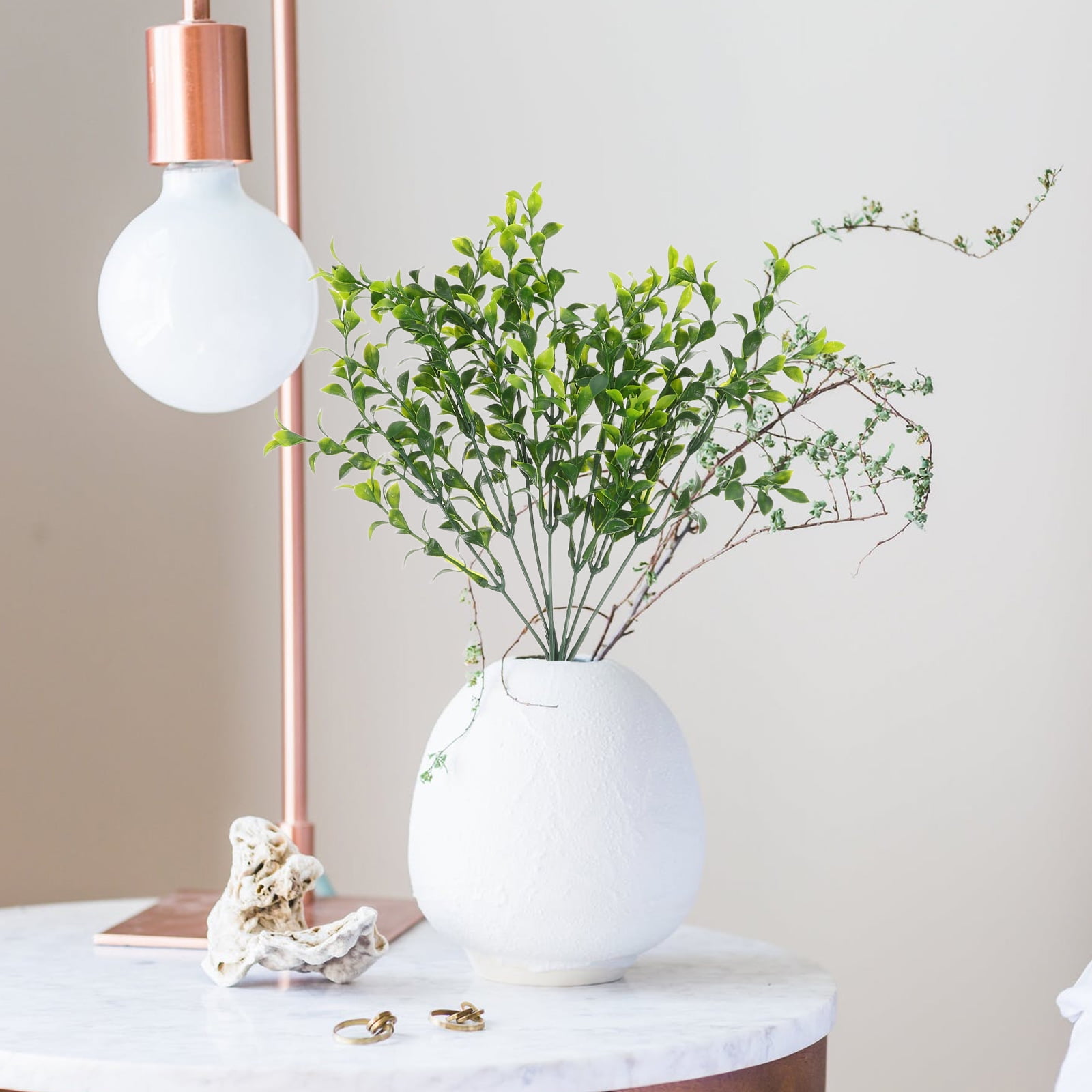 WHAMVOX Artificial Greenery Plant Realistic Fake Plant for Outdoors No ...