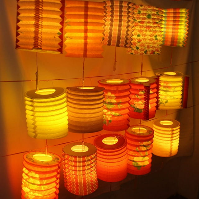 WHAMVOX Assorted Color Folding Paper Lanterns for Decoration Perfect ...