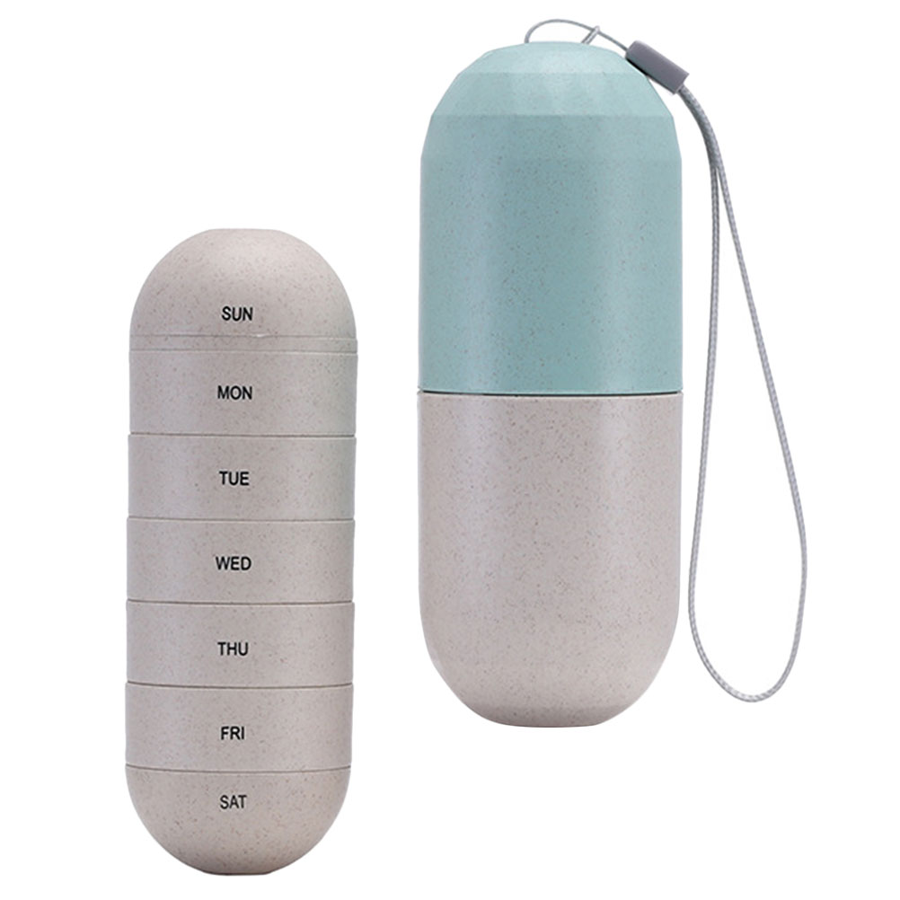 WHAMVOX Assorted Color Mini Storage Weekly Pillbox Stackable Storage ...