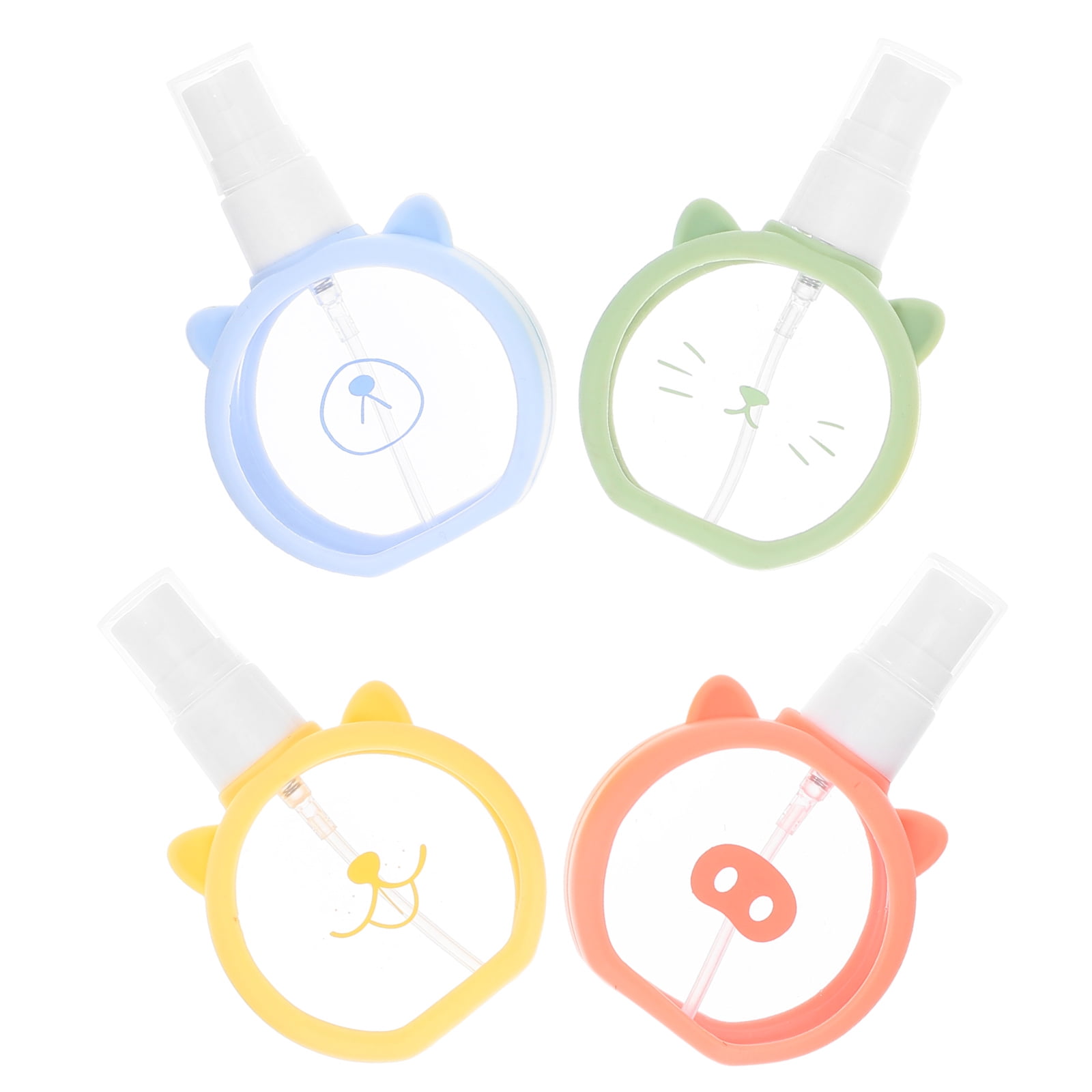 WHAMVOX Assorted Color Silicone and PP Spray Bottles Set of 4 Empty ...
