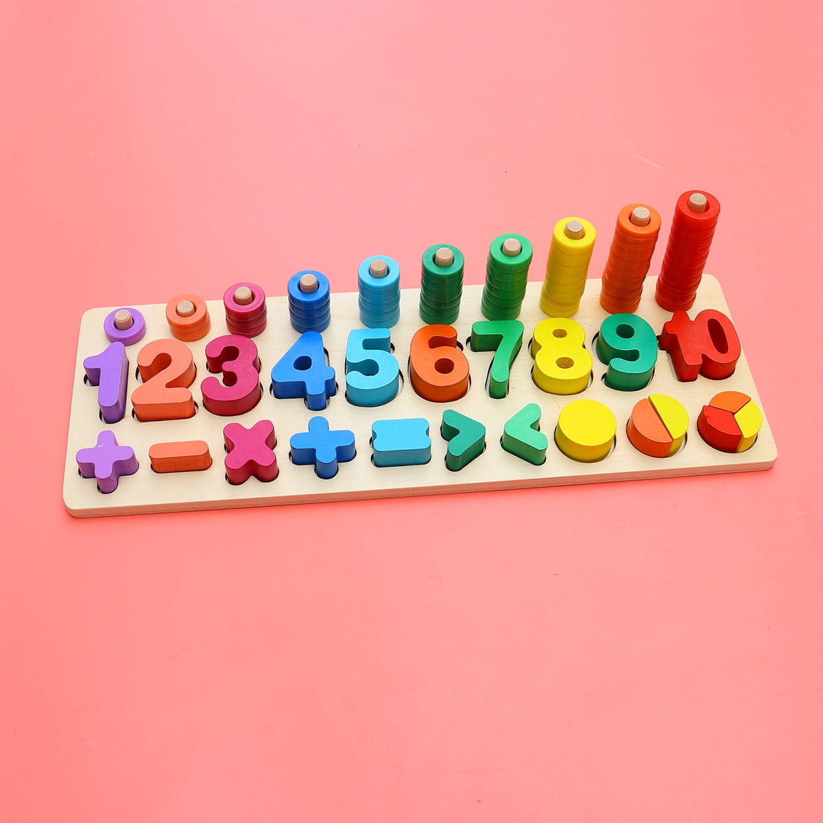 WHAMVOX Assorted Wooden Number Puzzles Educational Toddler Puzzles for ...