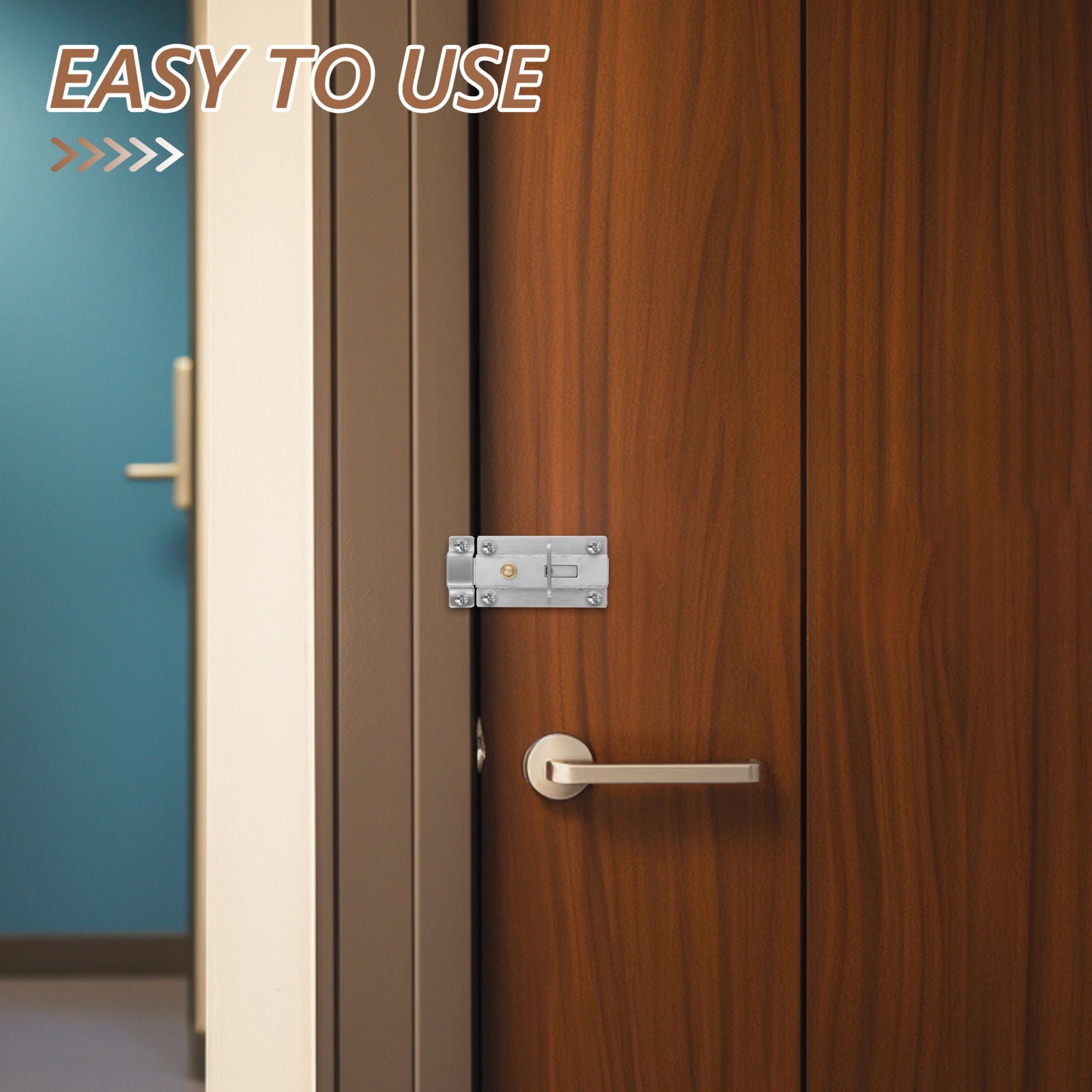 WHAMVOX Automatic Rebound Pin Lock for Door Security Entry Travel ...