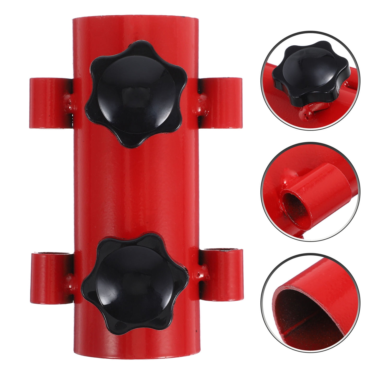 SEWCHICS Backyard Use Tent Poles Holders Red Steel 2Pcs 3.9X1.4X1.4In ...