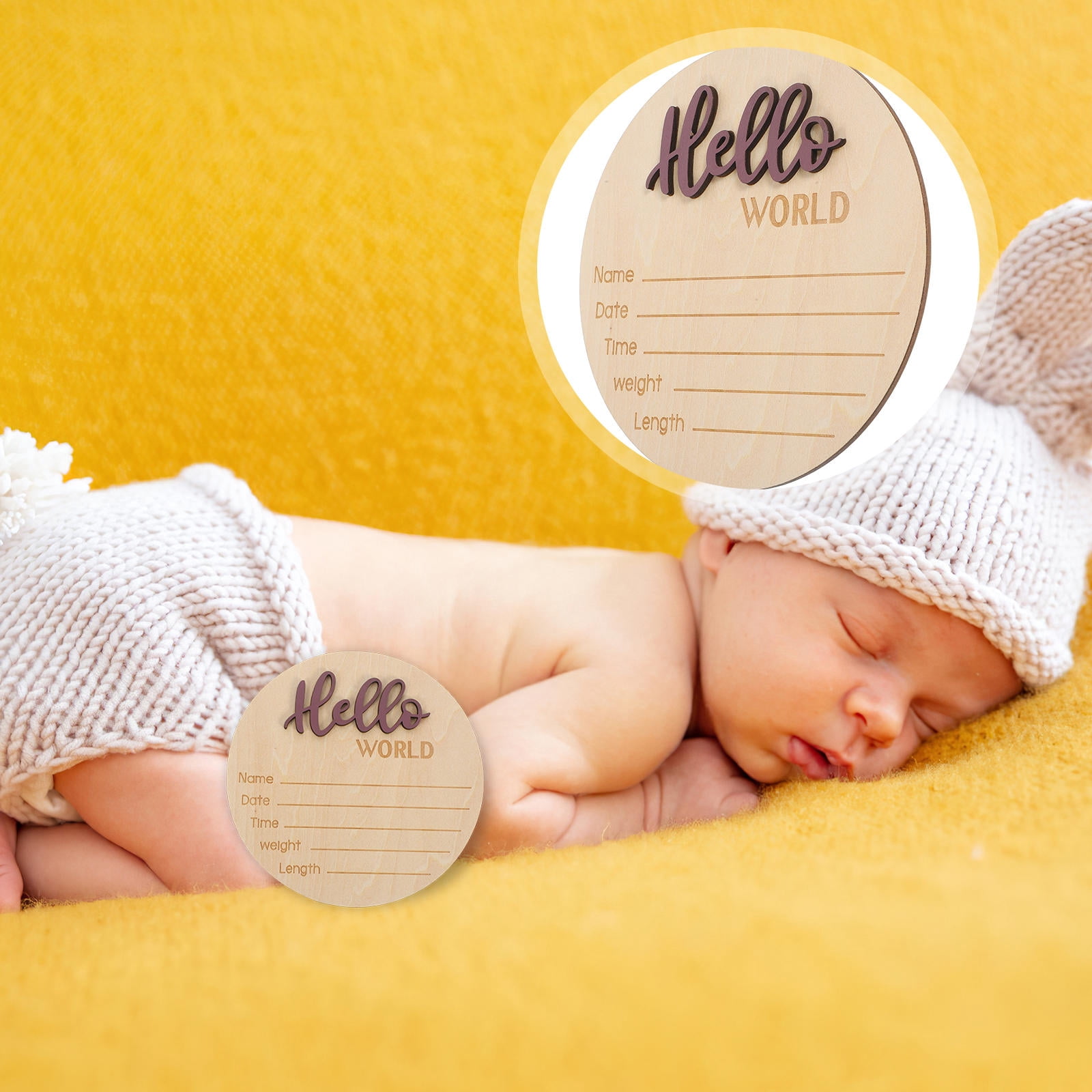 WHAMVOX Baby Birth Announcement Sign Newborn Name Sign for Baby ...