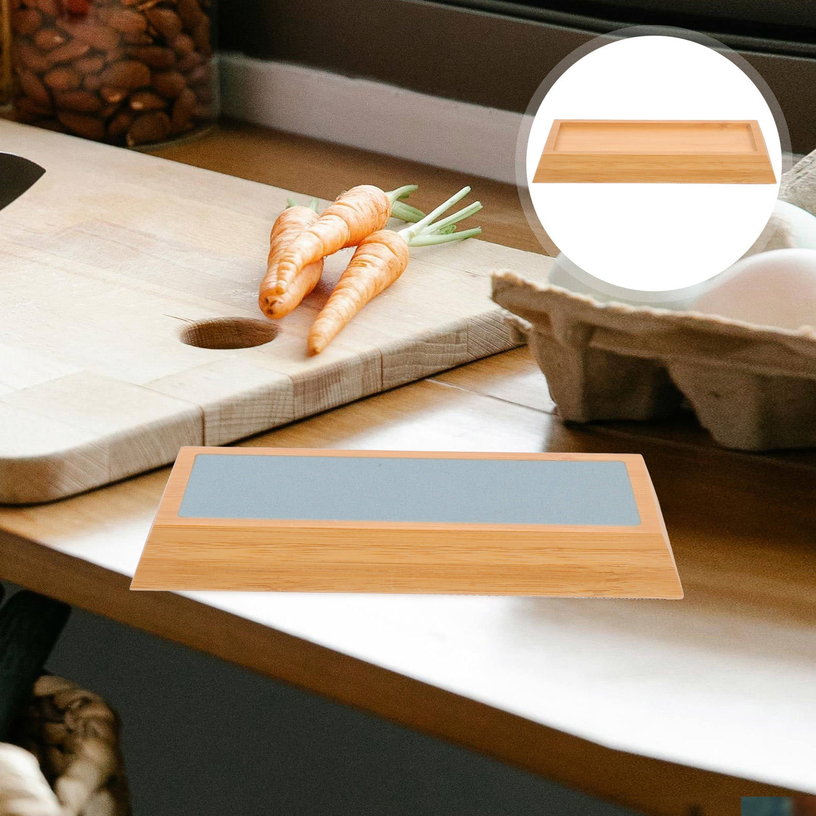 WHAMVOX Bamboo and Wood Whetstone Stand Knife Sharpener Sharpening ...