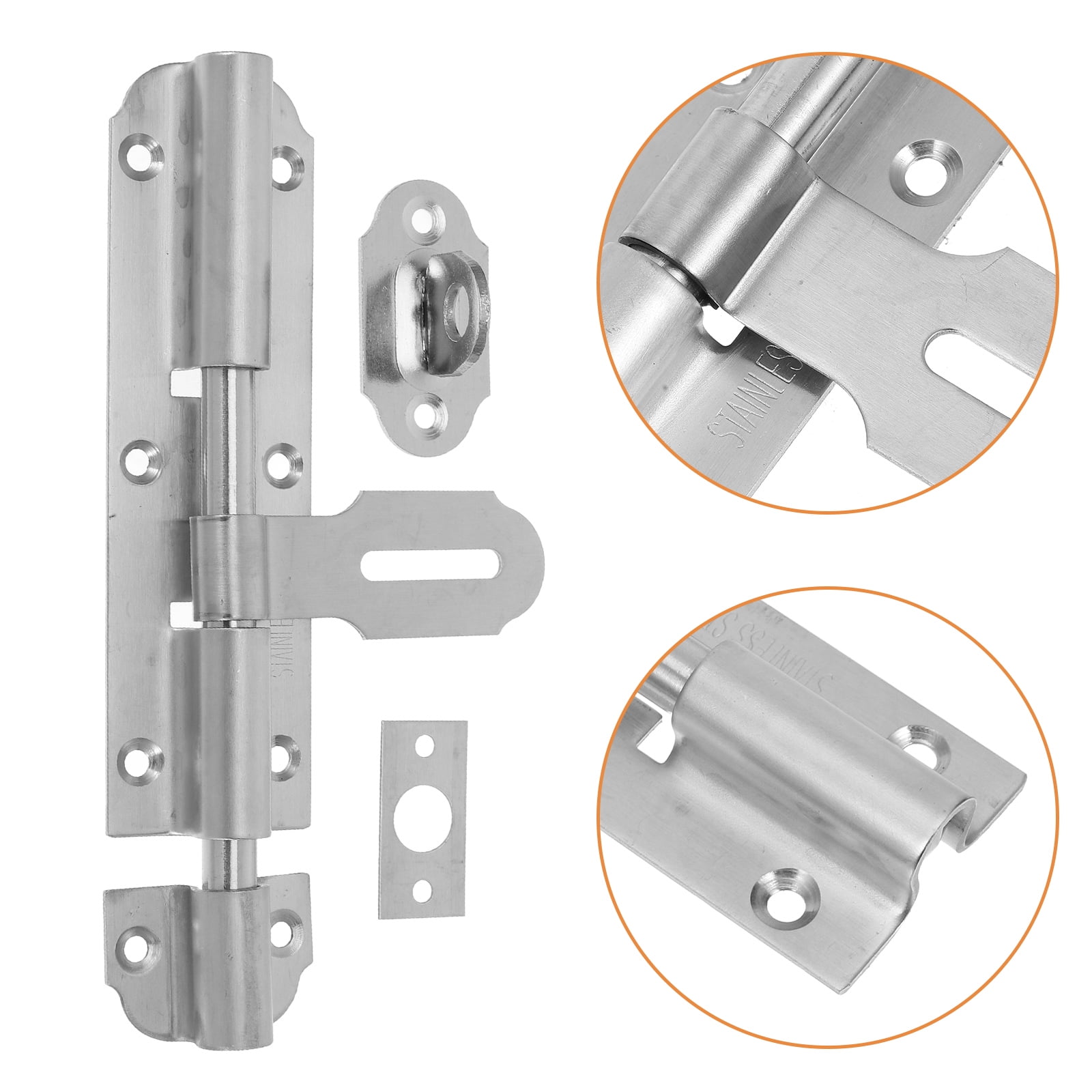 WHAMVOX Barrel Bolt Latch 6 Inch Slide Bolt Latch Barrel Latch Slide ...