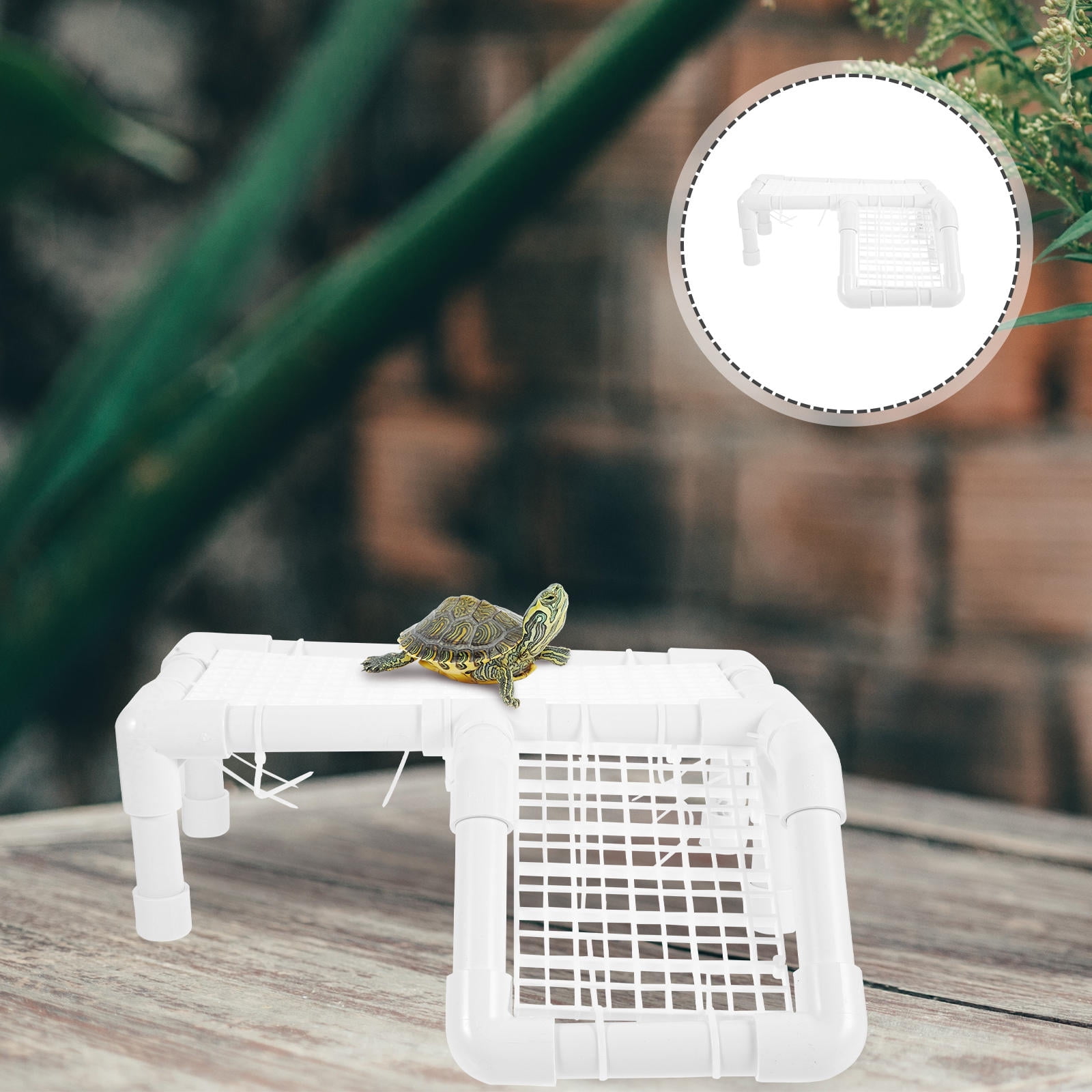 WHAMVOX Basking Platform For Turtles 1Set Turtle Tank Supply White ...