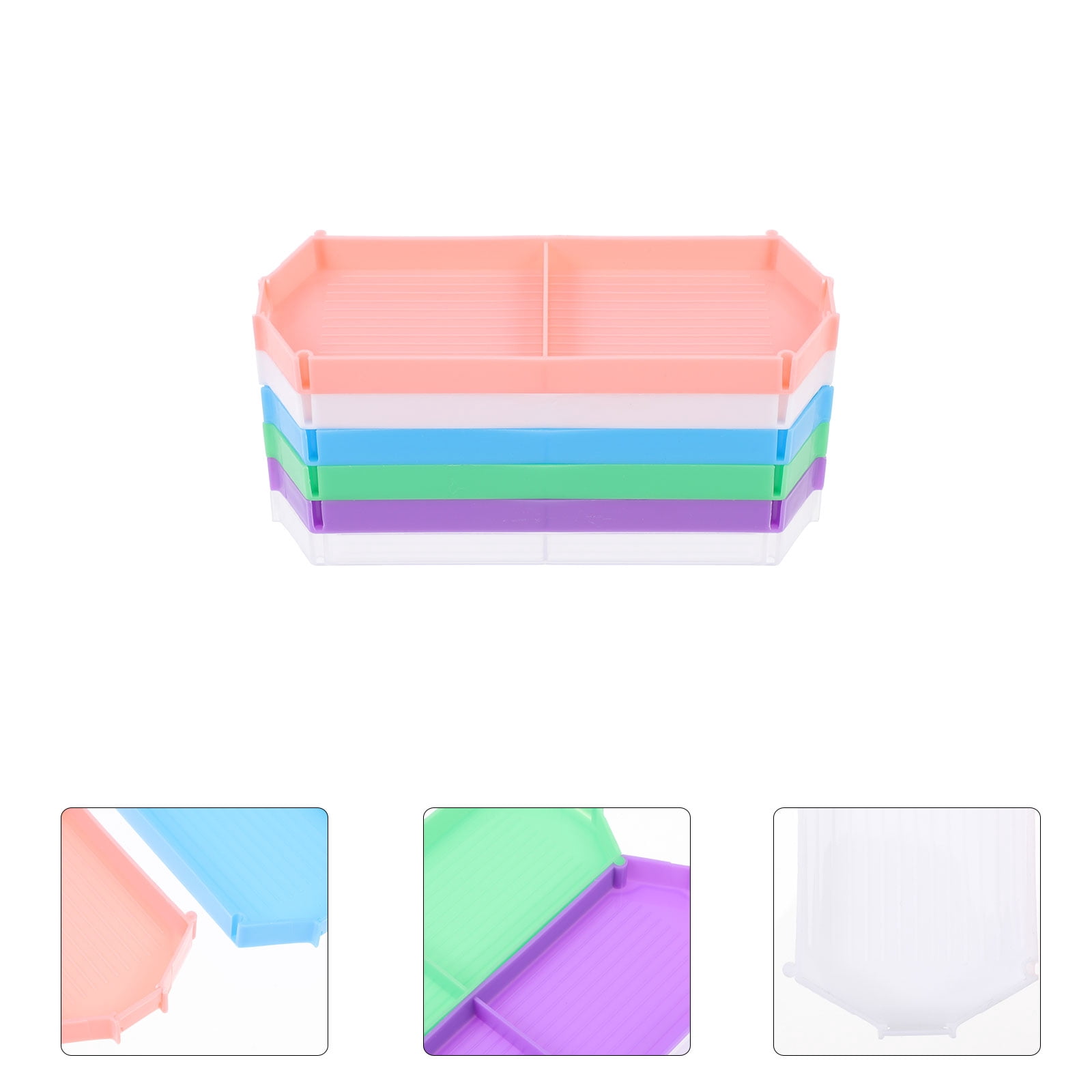 WHAMVOX Bead Sorting Trays 6Pcs Large Plastic For Diamond Art And ...