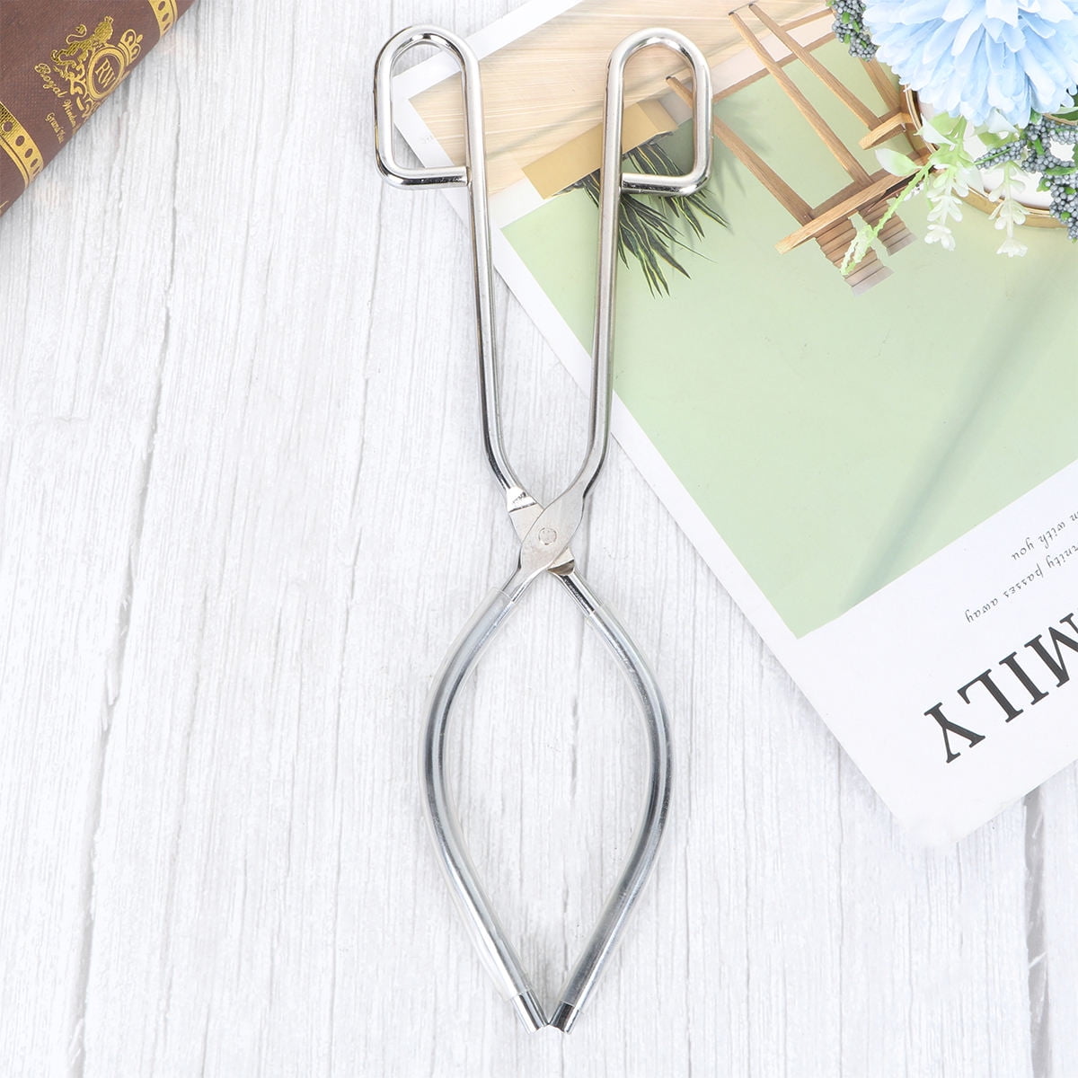 WHAMVOX Beaker Holder Crucible Clamp Laboratory Form Stainless Silver ...