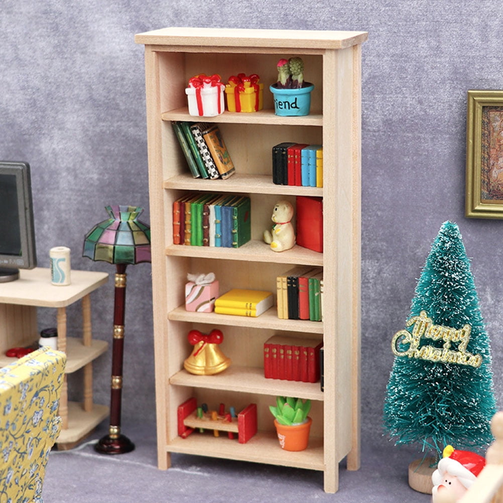 WHAMVOX Beige Mini Bookshelf Toy Made of Synthetic Material for ...