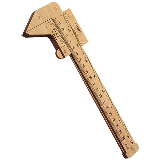 WHAMVOX Beige Wooden Vernier Caliper for Math High Hardness Measurement ...