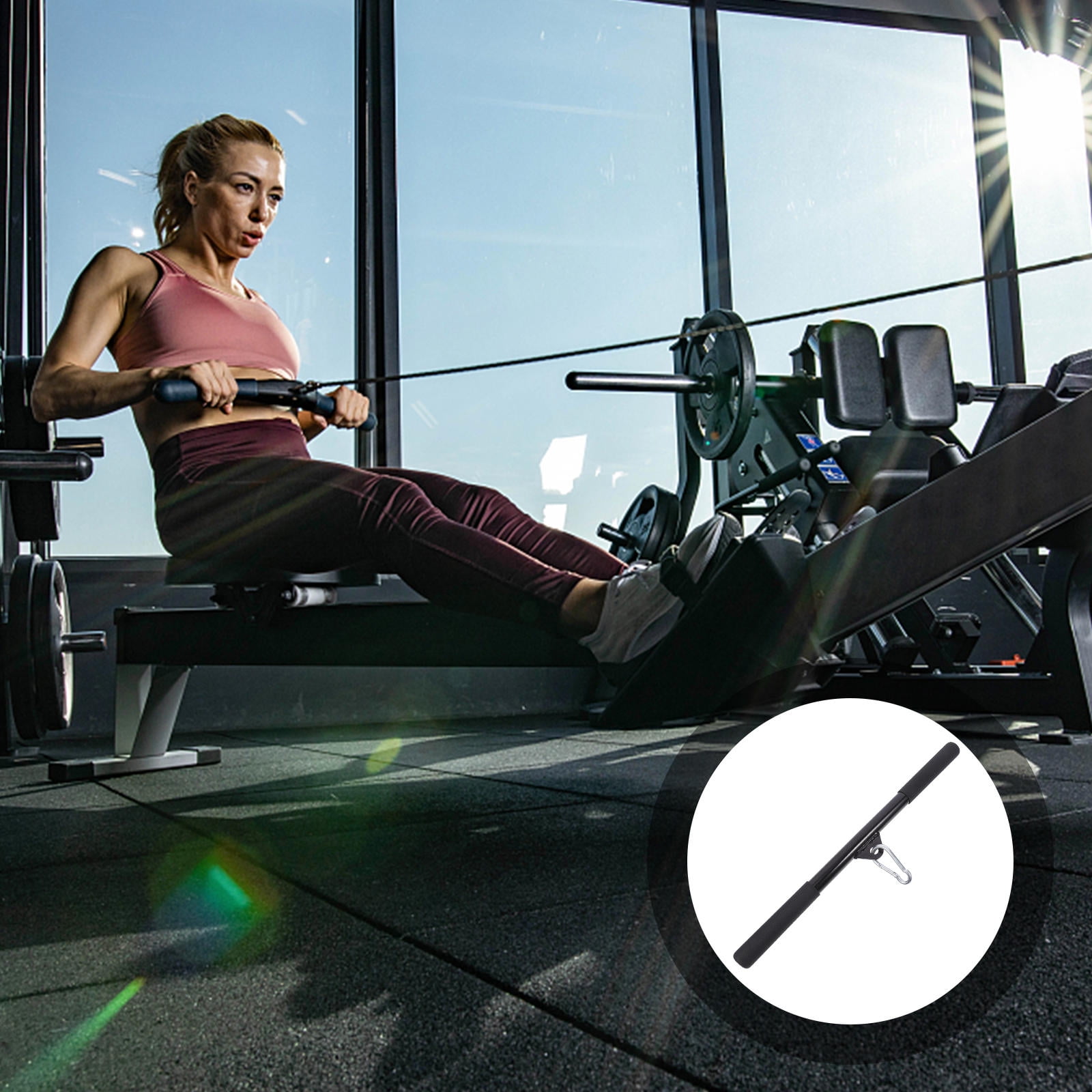 WHAMVOX Biceps Pull Bar Pull Rod Muscle Training Tension Bar Fitness ...