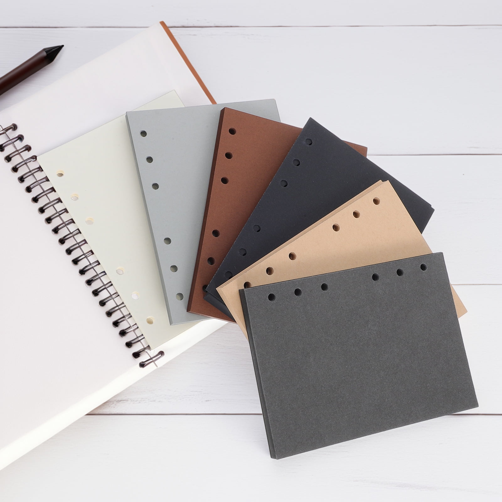 WHAMVOX Binder Refills 300 Sheets Unlined Blank Inner Pages for 6 Hole ...