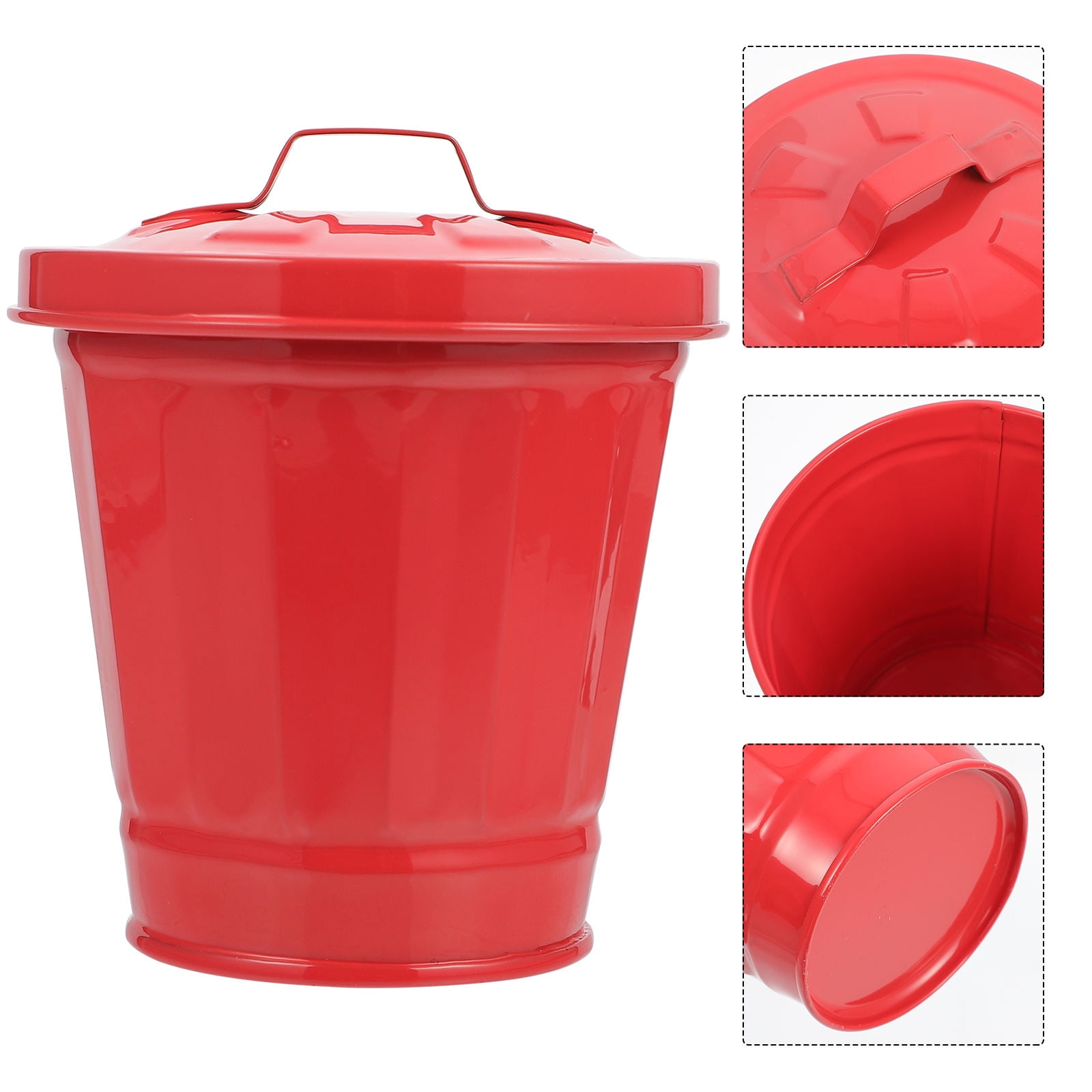 WHAMVOX Bins Outdoor Garbage Can with Lid Lidged Trash Mini Wastebasket ...