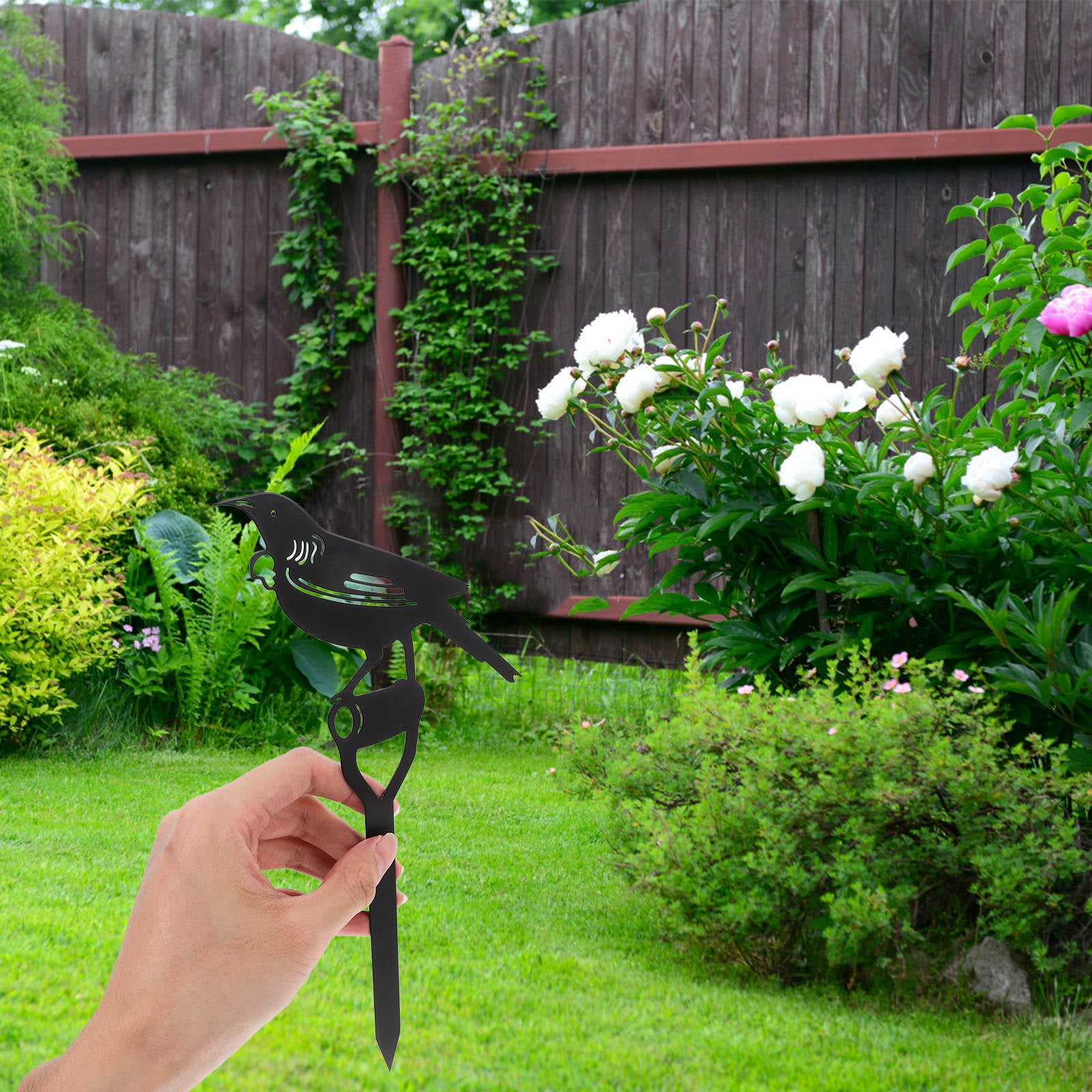 SEWCHICS Hose Stakes Bird Stake Iron 1Pack Art For Garden Stake ...