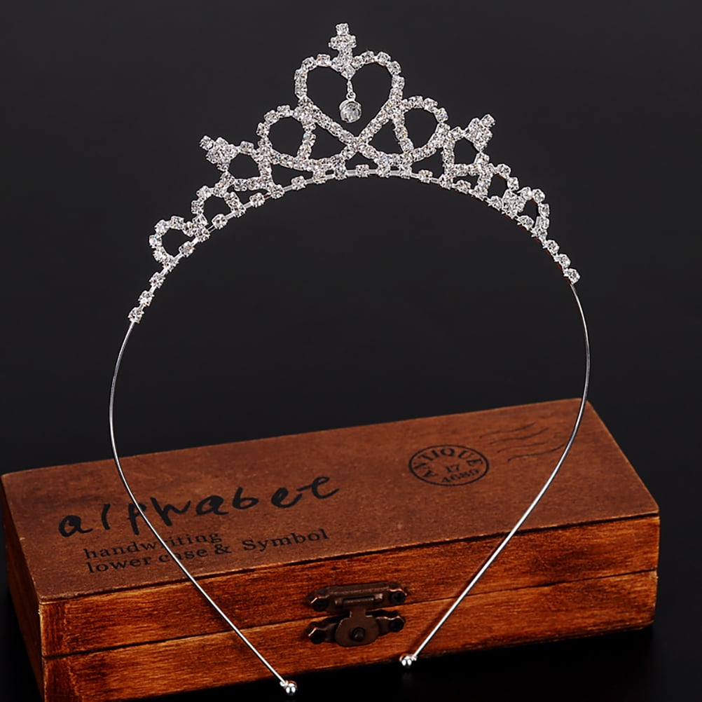 WHAMVOX Birthday Crown for Girls Party Wedding Rhinestone Child Silver ...