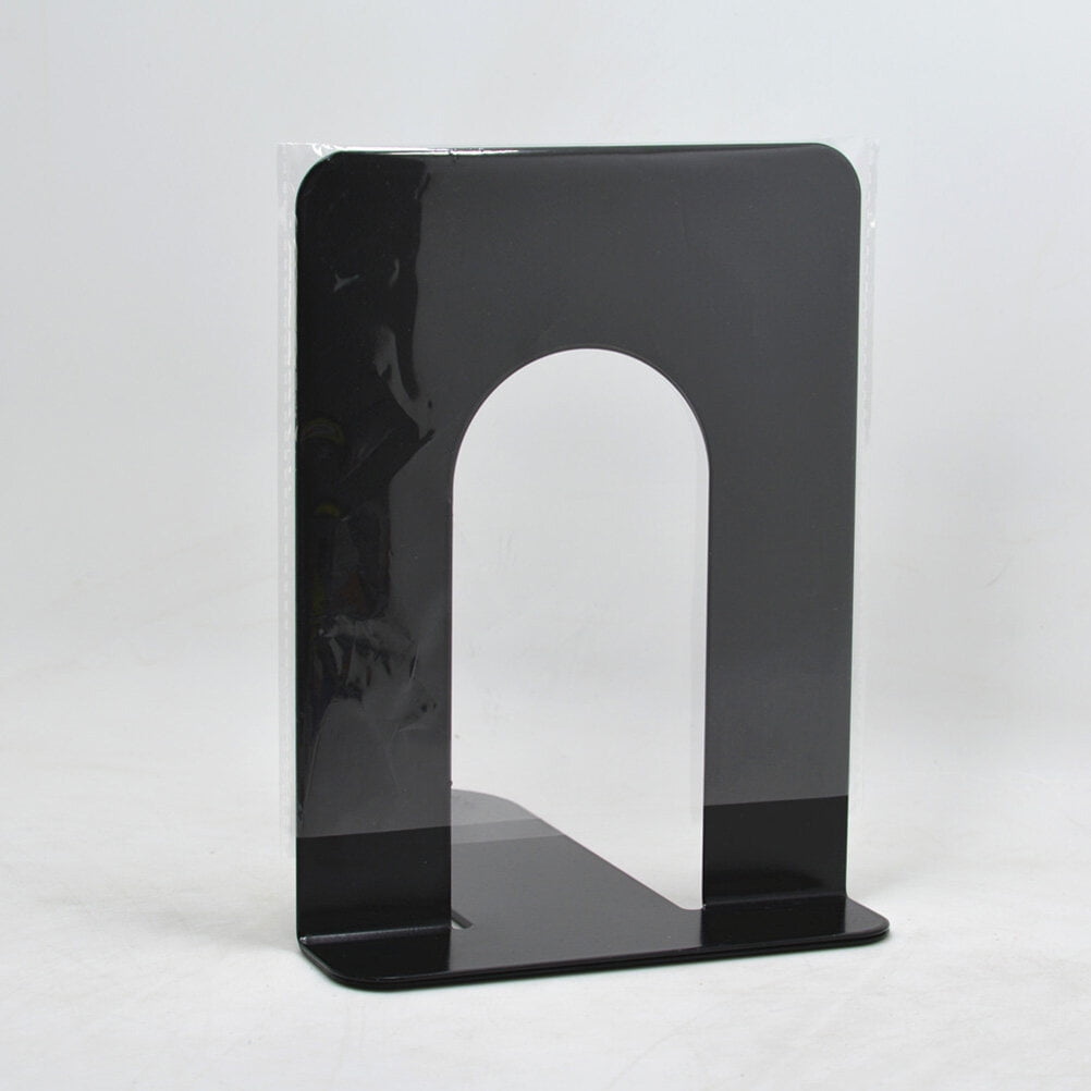 SEWCHICS Metal Book End Holder Sturdy Bookends Black For Files 4 Pieces ...