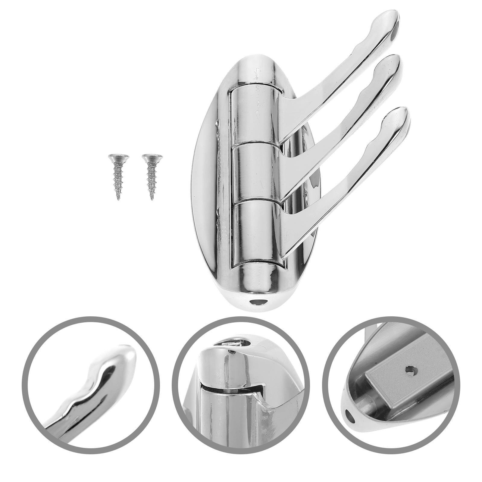 WHAMVOX Black Coat Hooks for Wall Heavy Rotating Space-saving Sundries ...