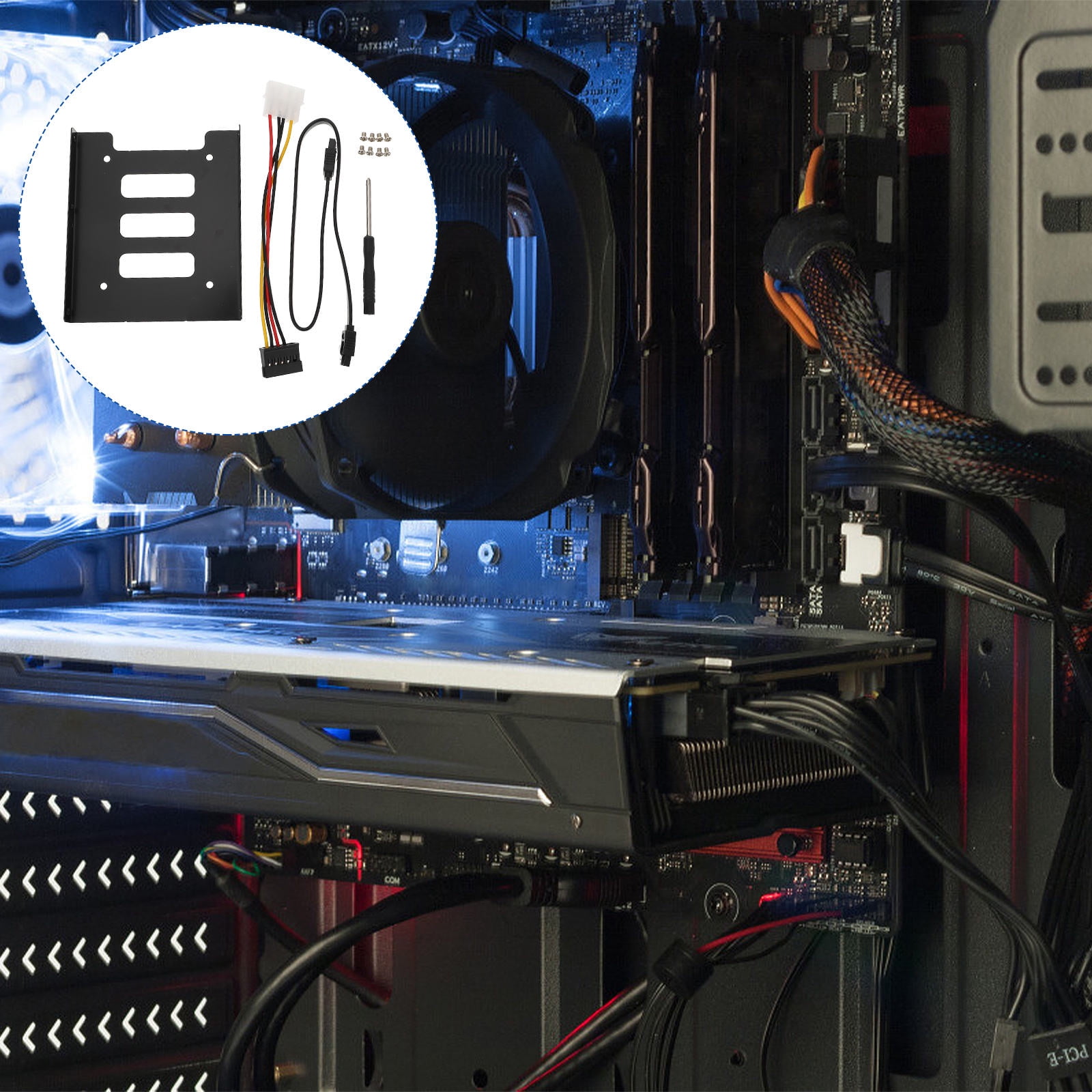 WHAMVOX Black Metal Hard Drive Adapter for Internal Drive Bay with ...