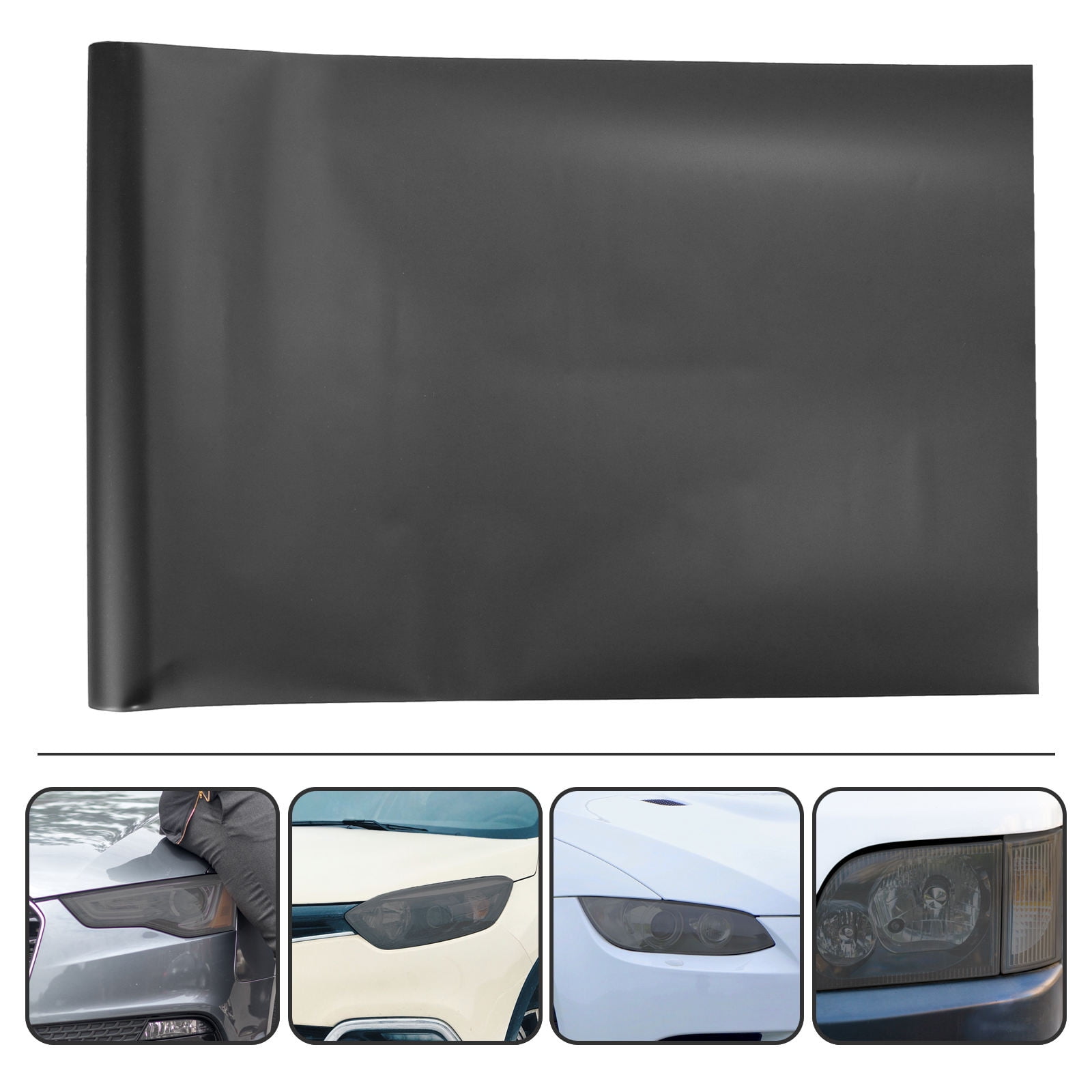 WHAMVOX Black PVC Headlight Tint Film for Car Use Enhance Appearance ...