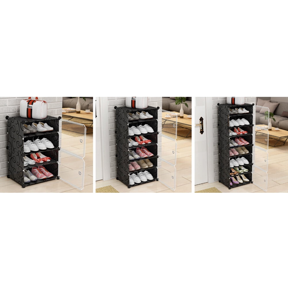 WHAMVOX Shoe Shelf Black 1Pack 1 Column 4 Layers - Walmart.com