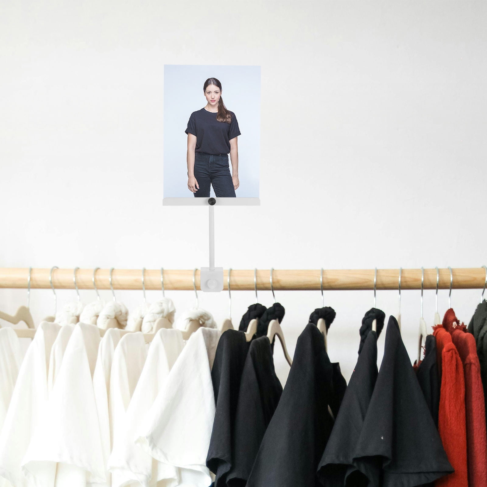 WHAMVOX Blank Acrylic Sign With Aluminum Alloy Clamp Sign Holder Clip ...