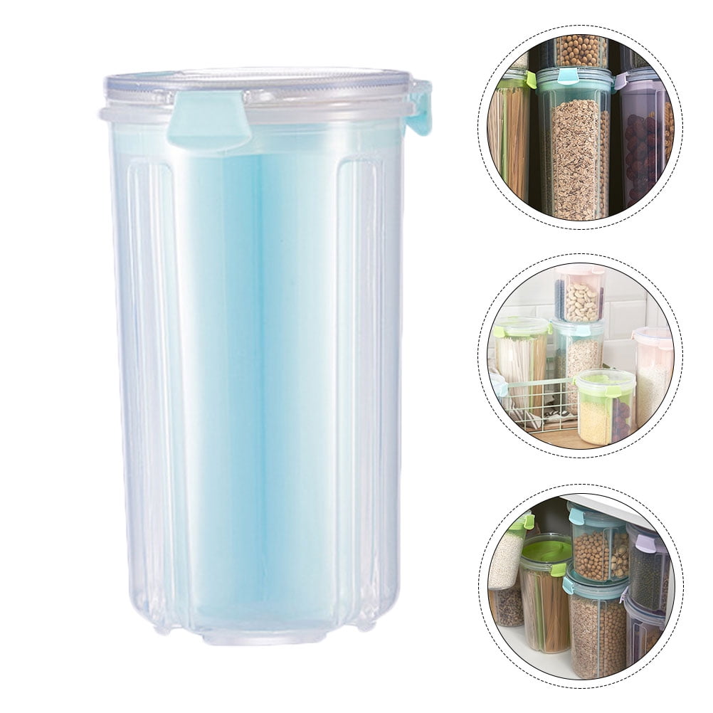 WHAMVOX Blue Plastic Storage Box for Kitchen Food Holder Sealed Can ...
