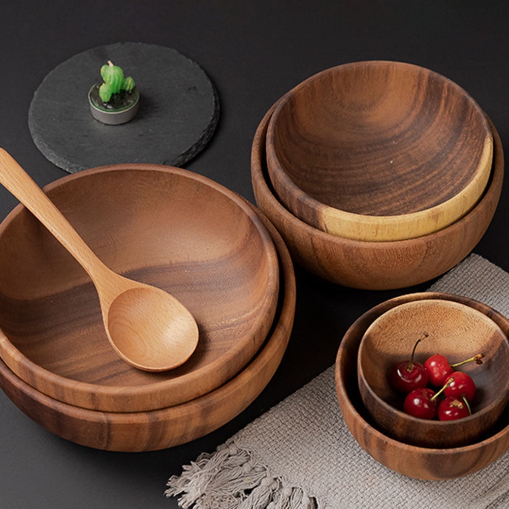 WHAMVOX Bowls Pasta Wooden Wide Range of Application Baby - Walmart.com