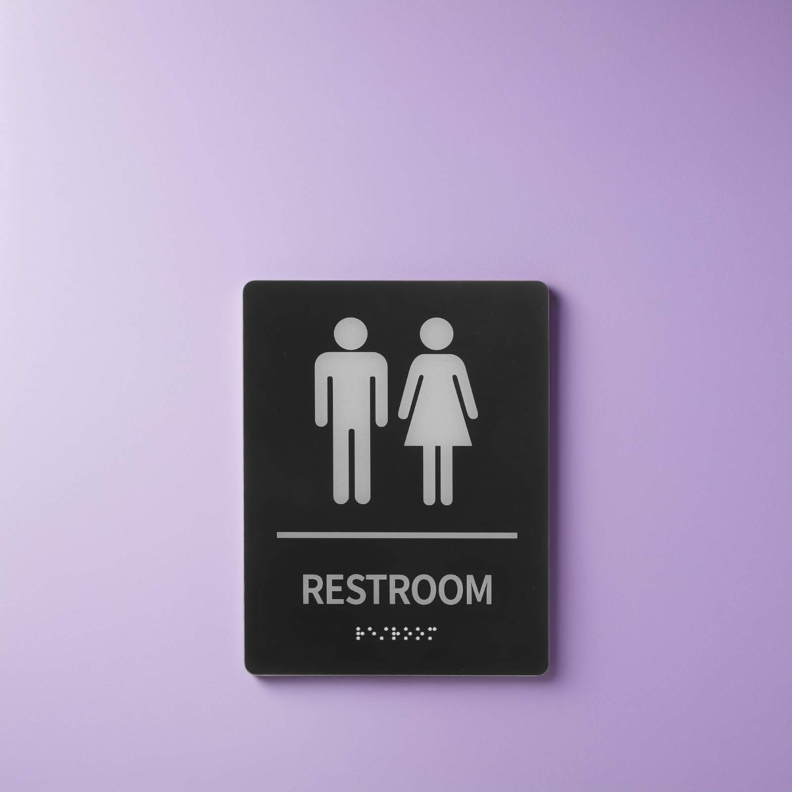 WHAMVOX Braille Door Restroom Signage For Public Restrooms Adhesive ...
