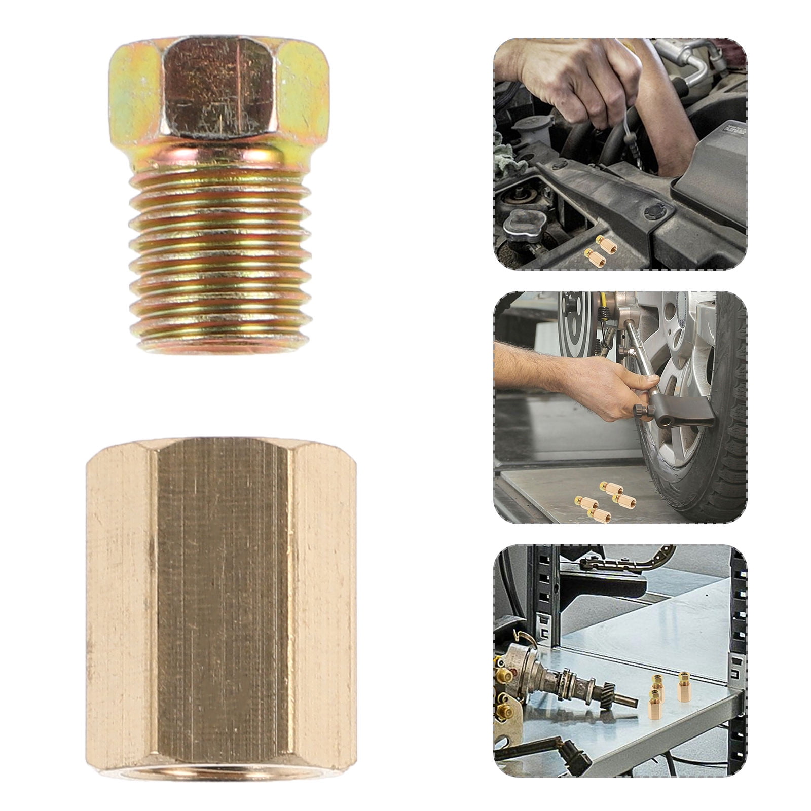 WHAMVOX Brake Line Connector Car Brake Line Fitting Thread Connector ...