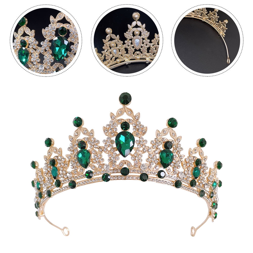 WHAMVOX Bridal Wedding Tiara Zinc Alloy Rhinestone Brides Wedding ...