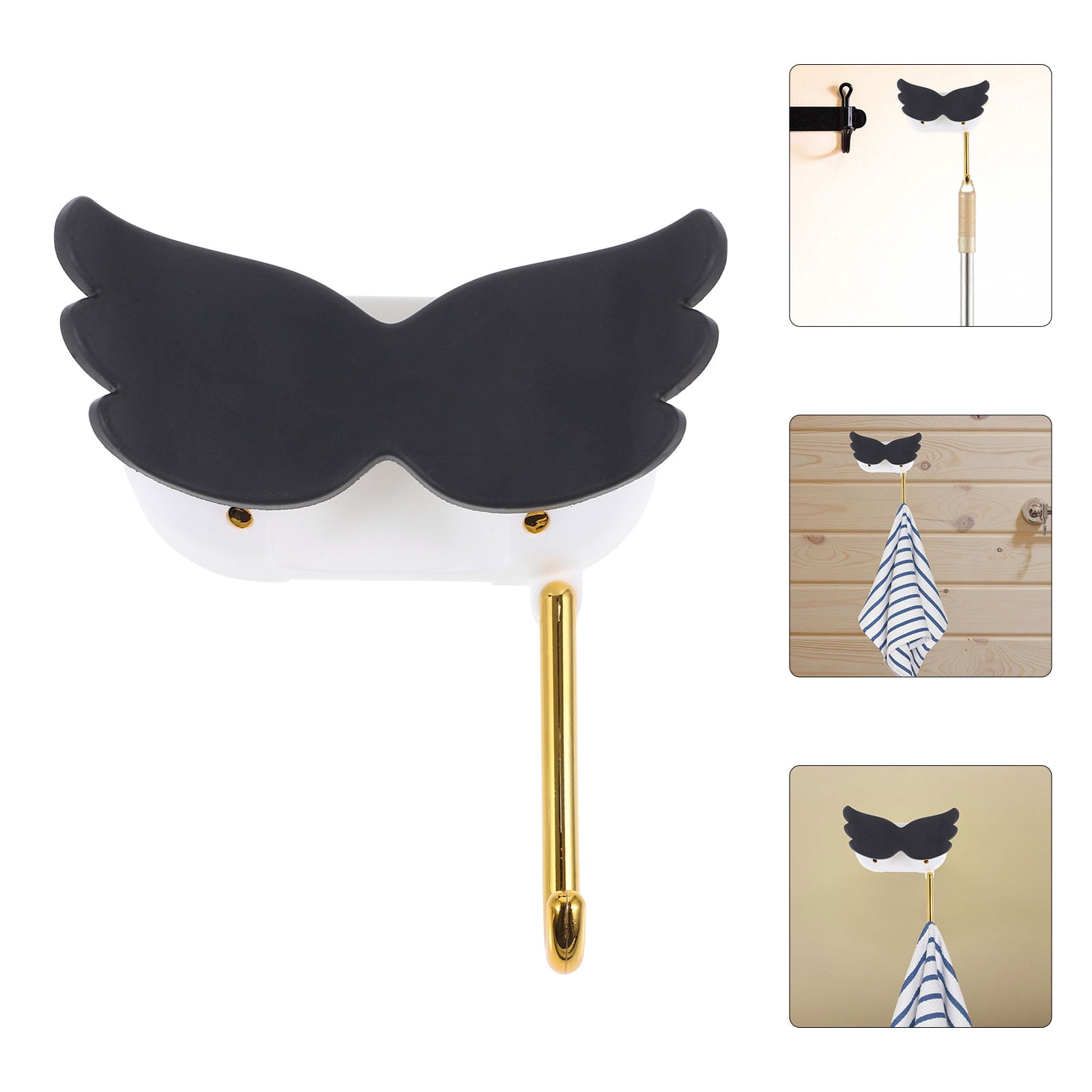 SEWCHICS PP TPR Mop Wall Mount Gripper Hook 1Set - Walmart.com