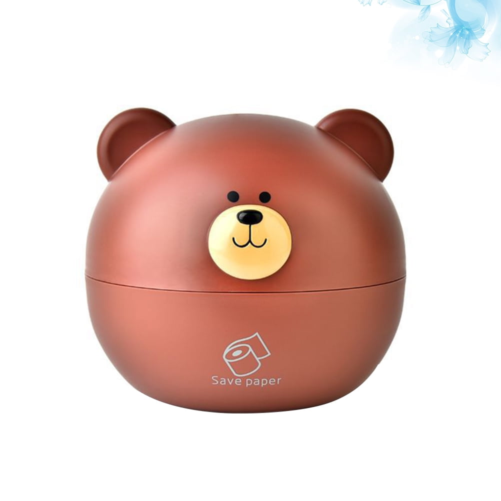 WHAMVOX Brown Cartoon Bear Tissue Holder for Home Office with PP ...