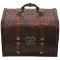 WHAMVOX Brown Wooden Keepsake Box Vintage Style Storage Solution for ...