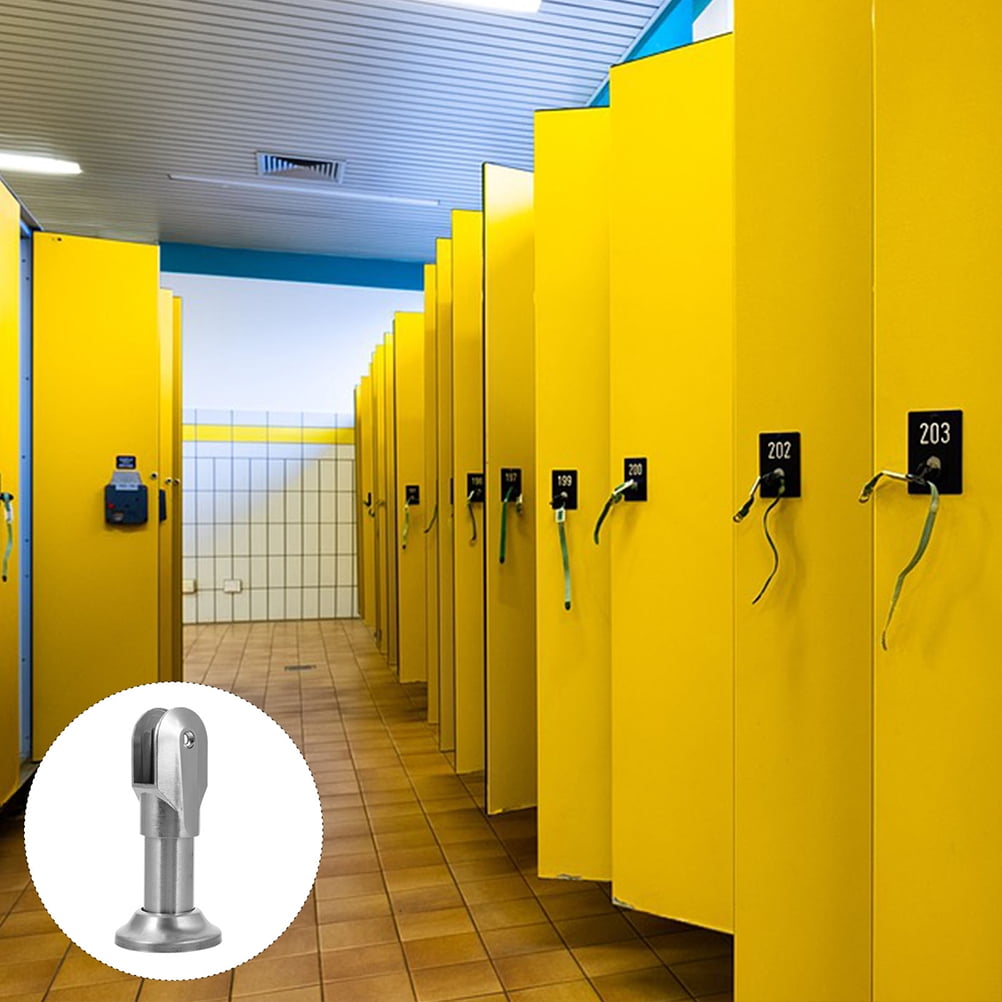 WHAMVOX Brushed Cubicle Partition Bracket Feet Strong Stability Toilet ...