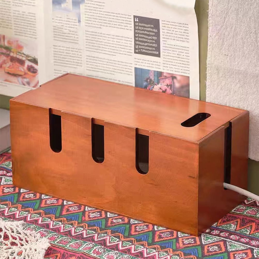 WHAMVOX Cable Management Organizer Box Wires Concealer Holder for Desk ...