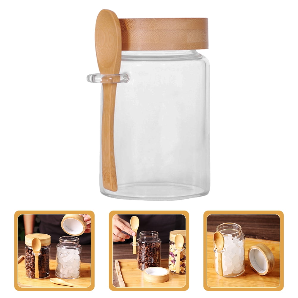 WHAMVOX Candy Container Glass Candy Jar Candy Storage Box Snack Holder ...