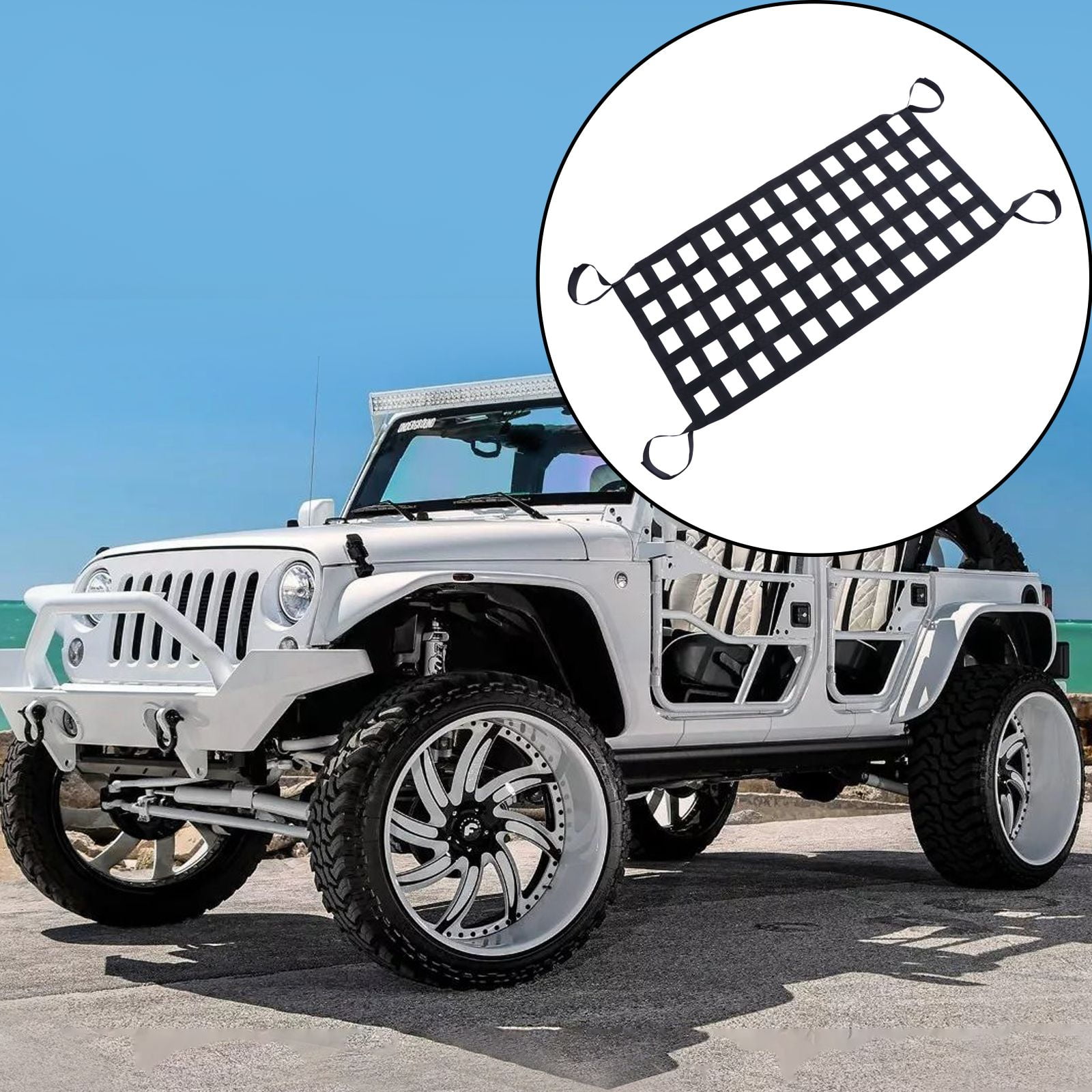 WHAMVOX Car Cargo Net for Pickup Truck Roof Accessories Storage Network ...