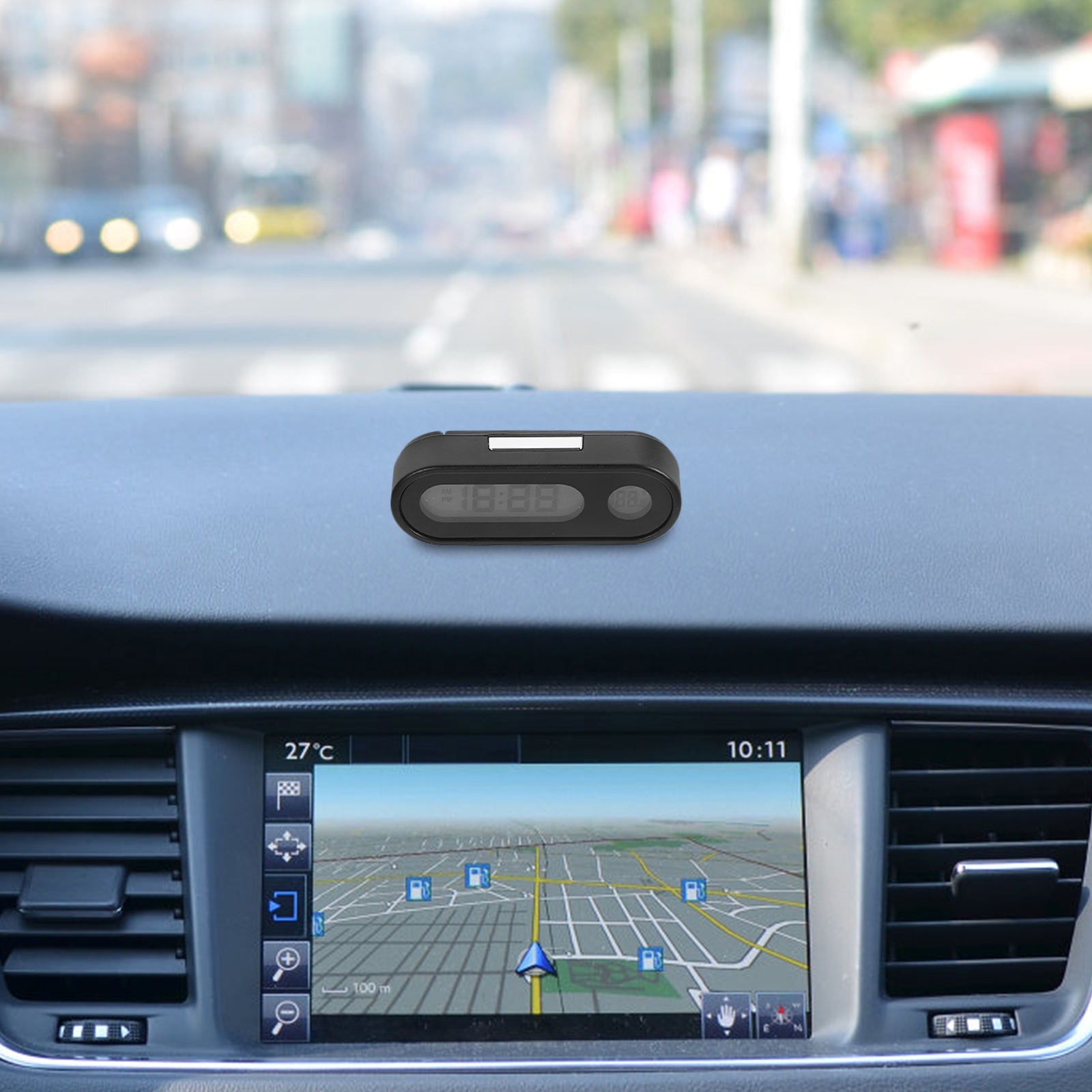 WHAMVOX Car Dashboard Clock Vehicle Backlight Digital Clock Mini Clock ...