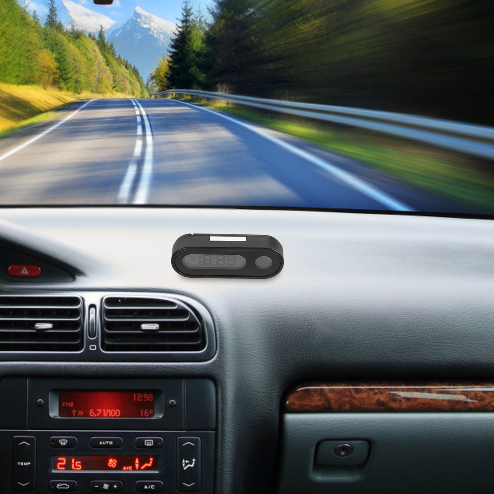 WHAMVOX Car Dashboard Clock Vehicle Backlight Digital Clock Mini Clock ...