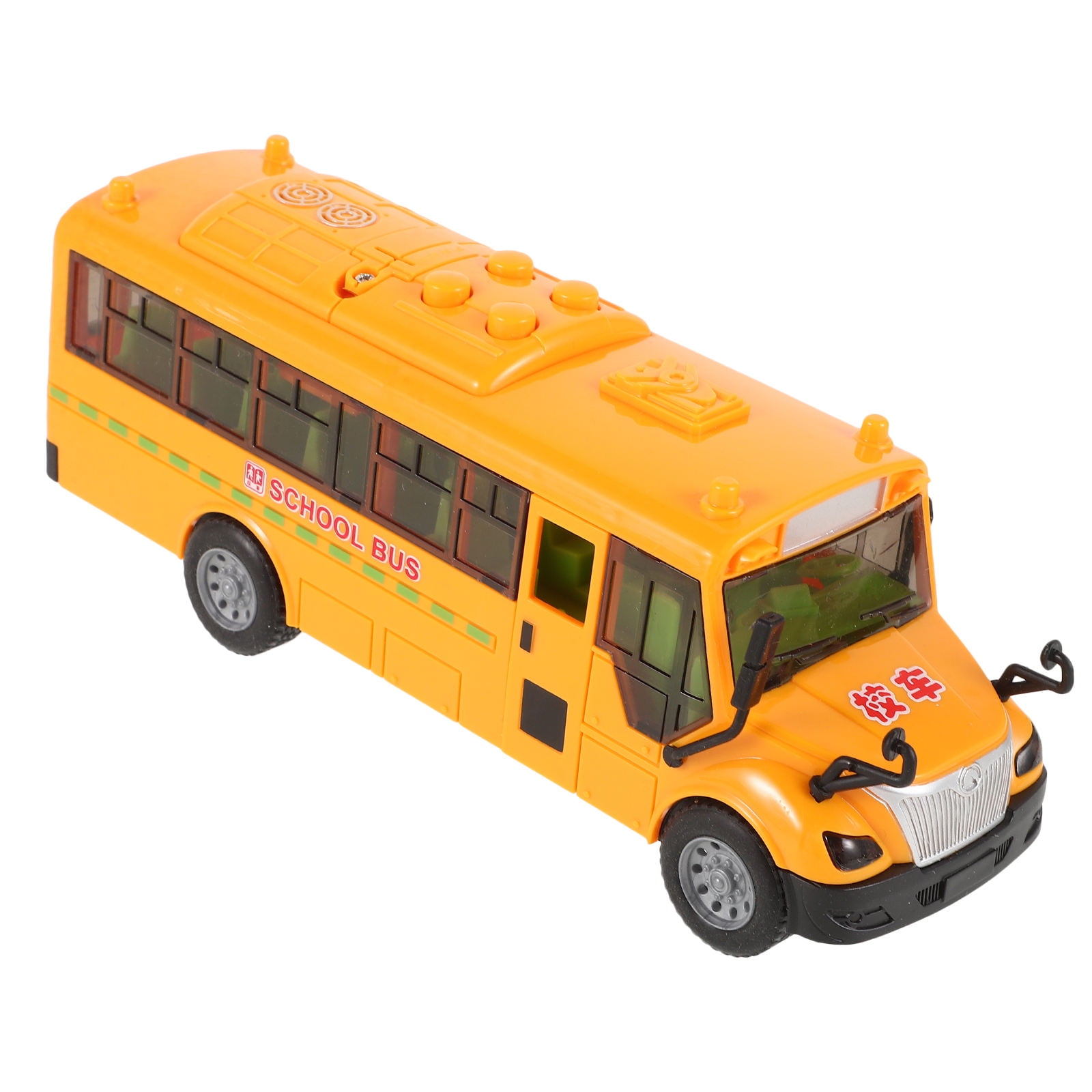 WHAMVOX Car Models for Kids Mini Bus Toy School Toddler Child Orange ...