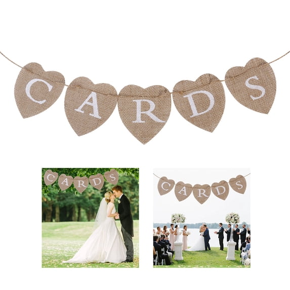 WHAMVOX Cards Banner for Party Decoration with Hessian Material Multi ...