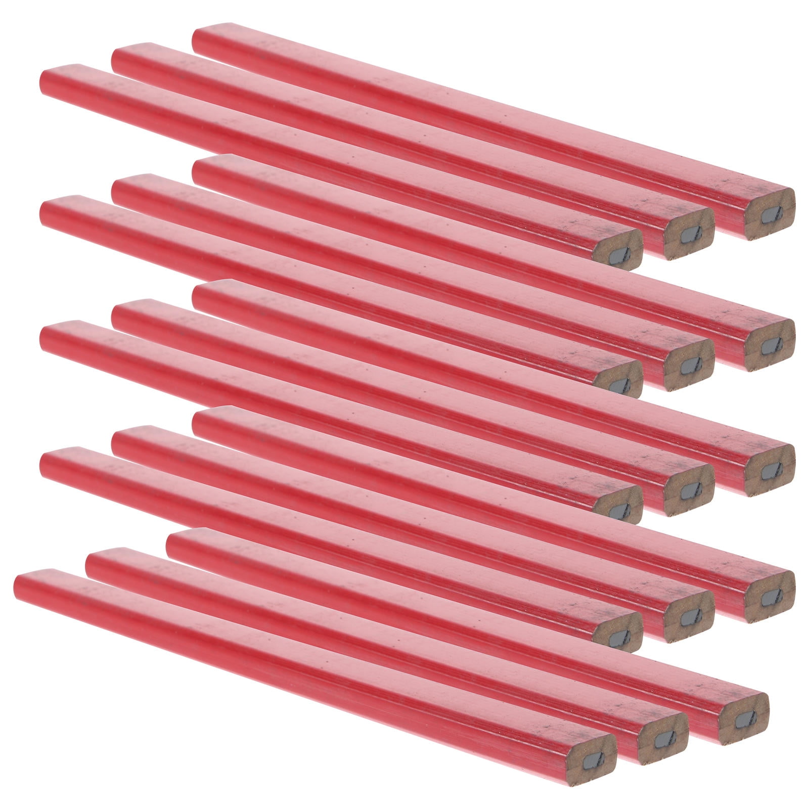 SKISUNO Carpenters Pencils Red 20Set 6.9x0.55x0.24in - Walmart.com