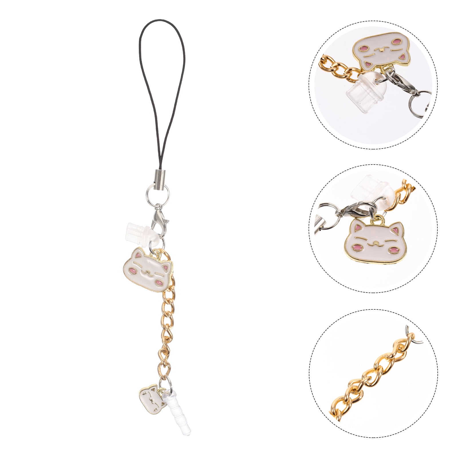 WHAMVOX Cartoon Cat Dust Cover for Phone Charging Port and Headphone ...