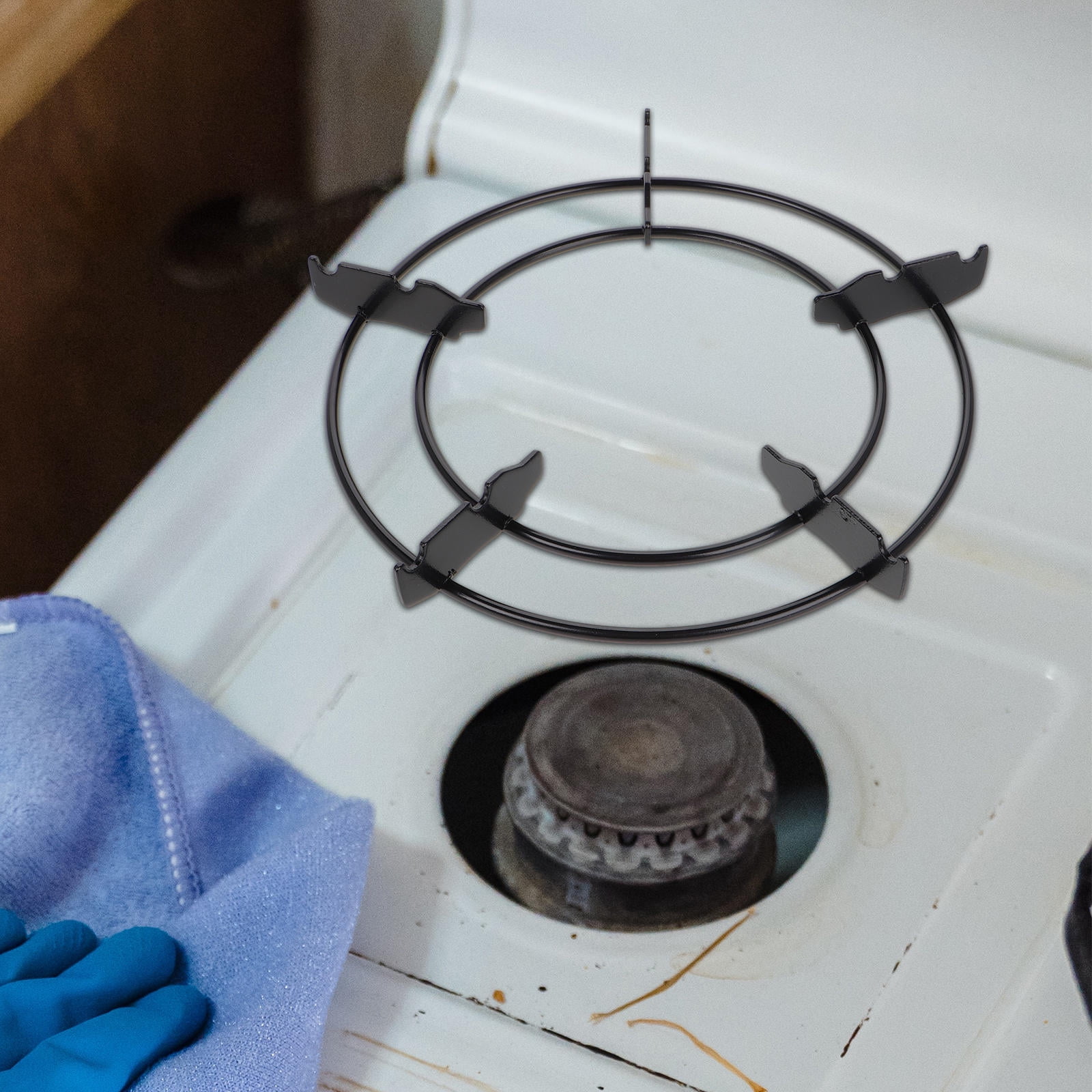 WHAMVOX Cast Iron Wok Ring 1Pcs for Gas Stove with Easy Installation ...