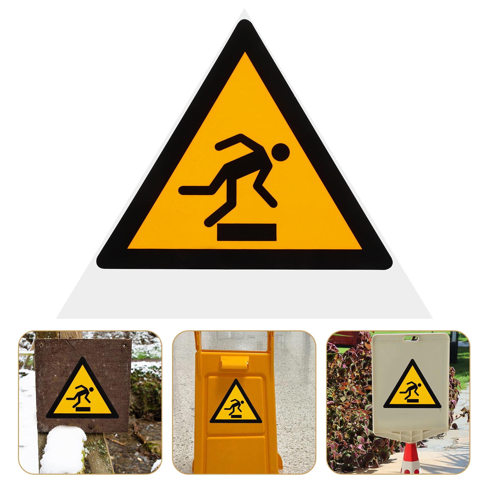 WHAMVOX Caution Tripping Hazard Sign Safety Floor Decal Watch Your Step ...