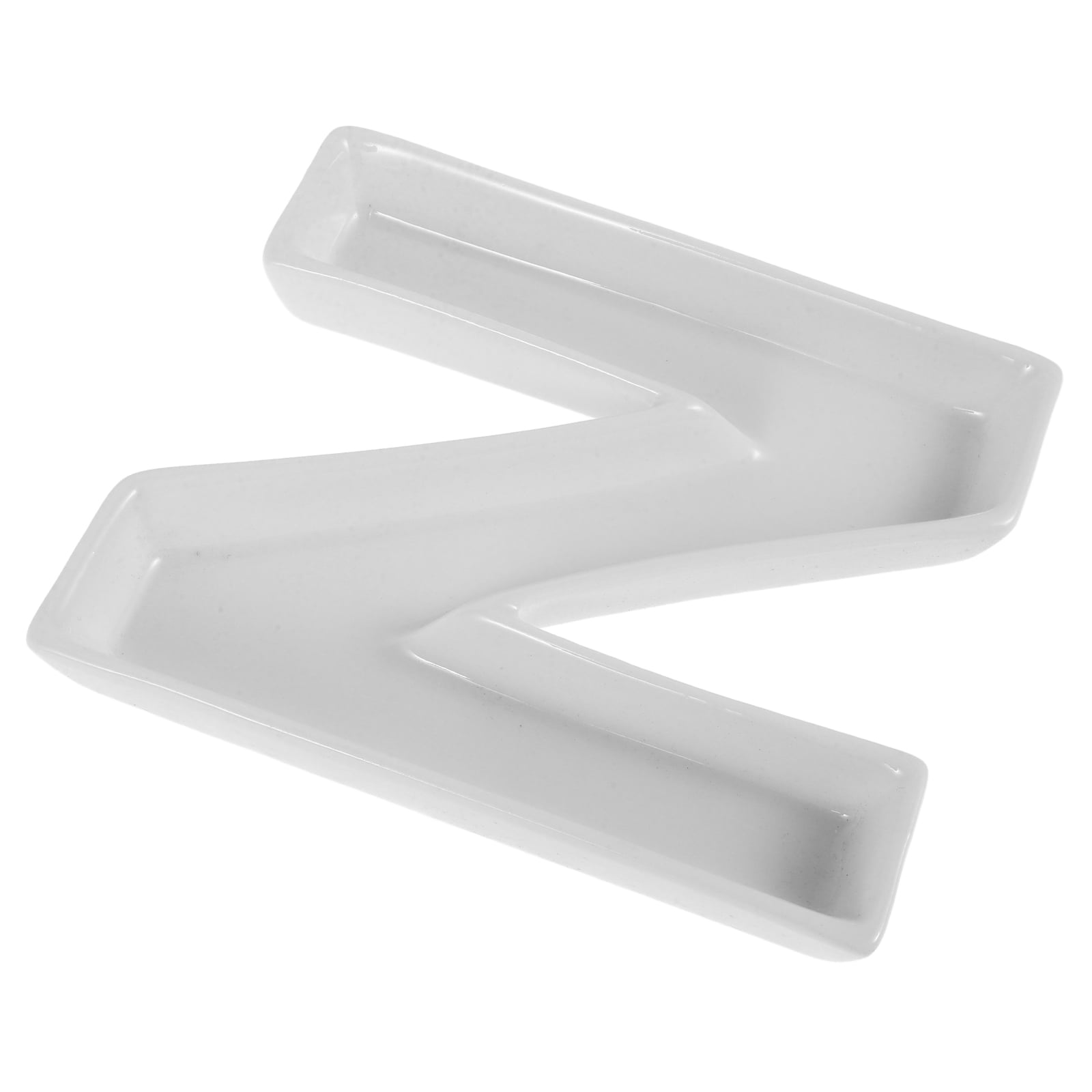 WHAMVOX Ceramic Snack Tray Letter N Shaped Letter Dishes For Candy And ...