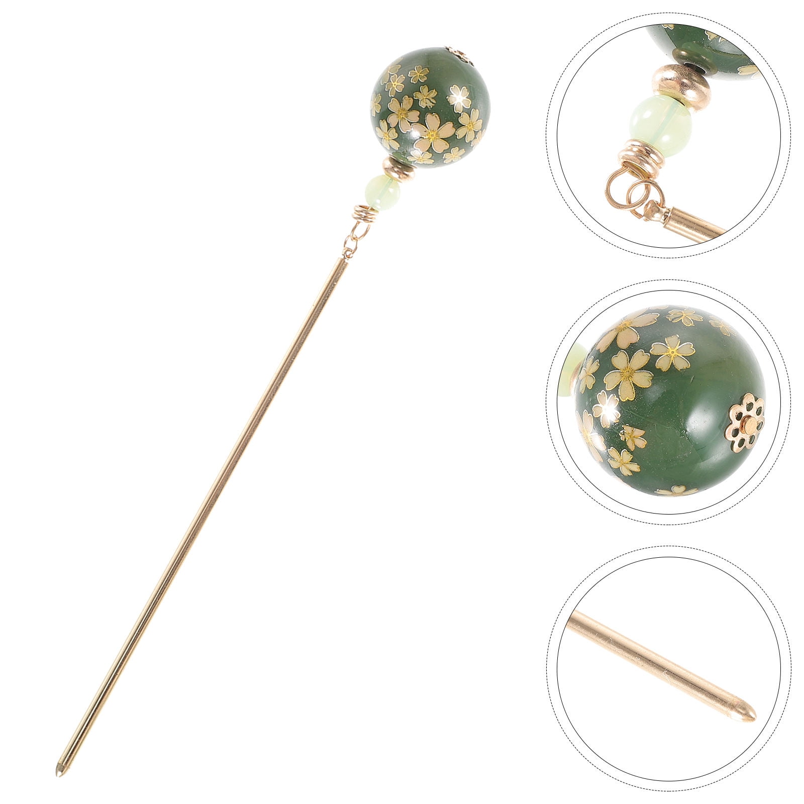 WHAMVOX Chinese Hair Stick Vintage Dangle Bead Hair Chopstick Hairpin ...