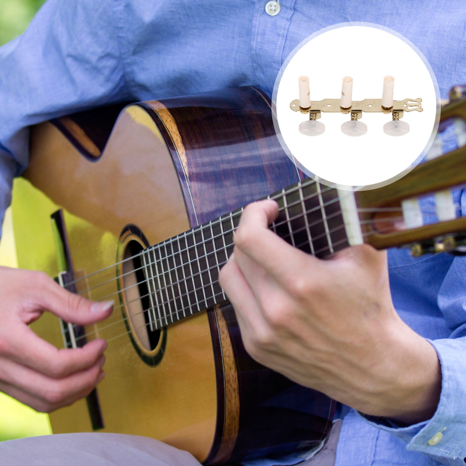 WHAMVOX Classical Guitar Tuning Pegs Keys with Acrylic Plastic Steel ...