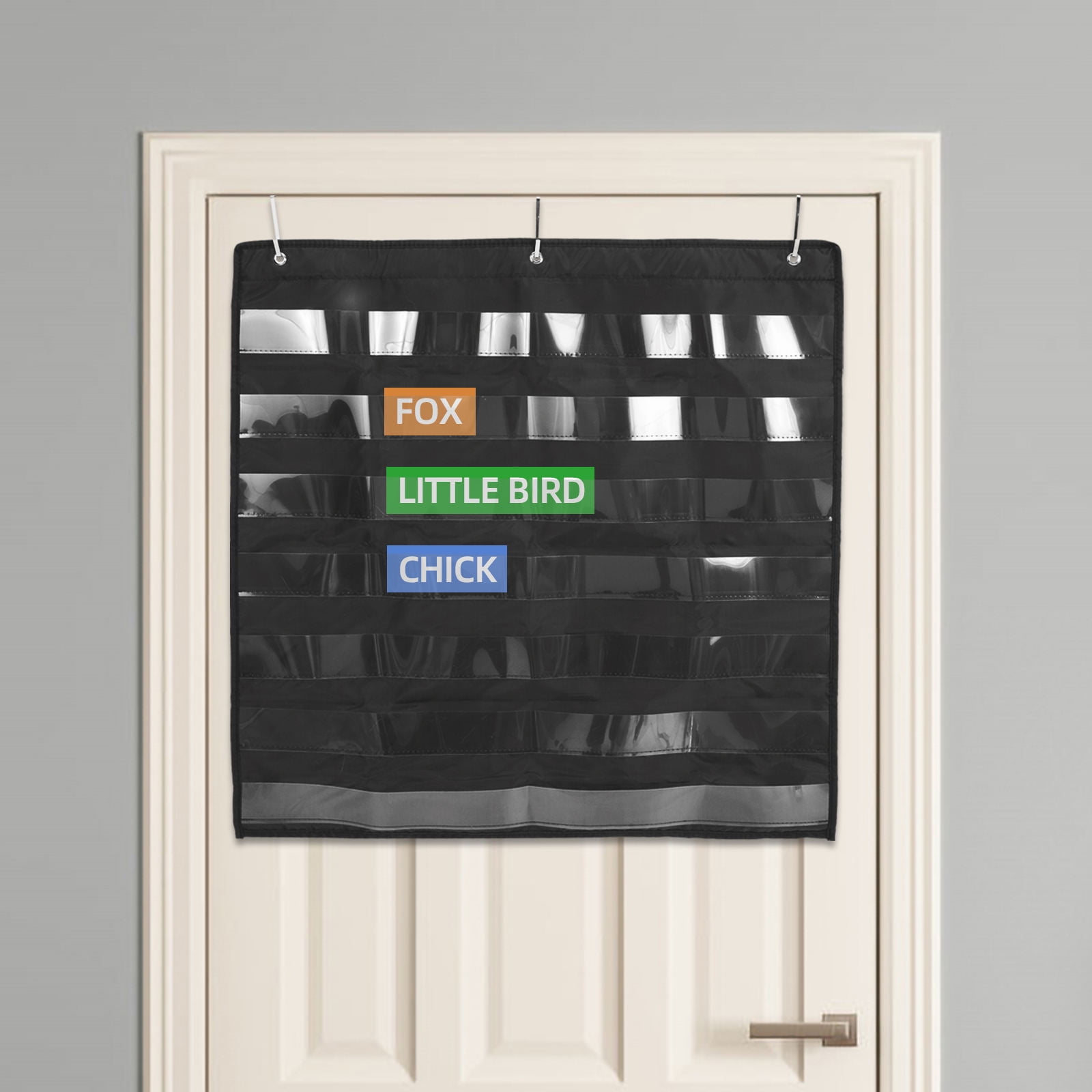 WHAMVOX Classroom Schedules Pocket Chart Clear Pockets Bag for ...